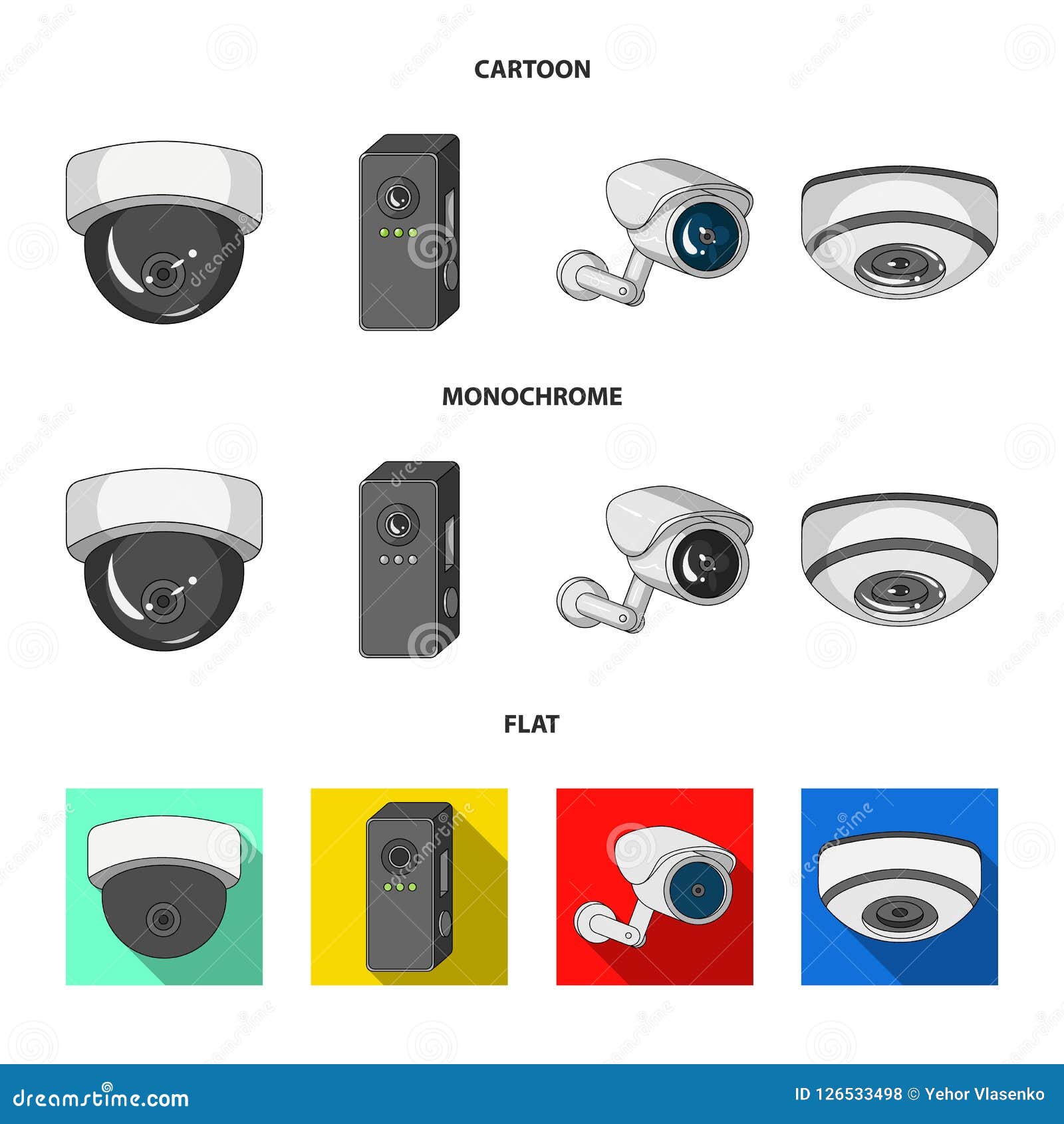 Isolated Object of Cctv and Camera Symbol. Collection of Cctv and ...