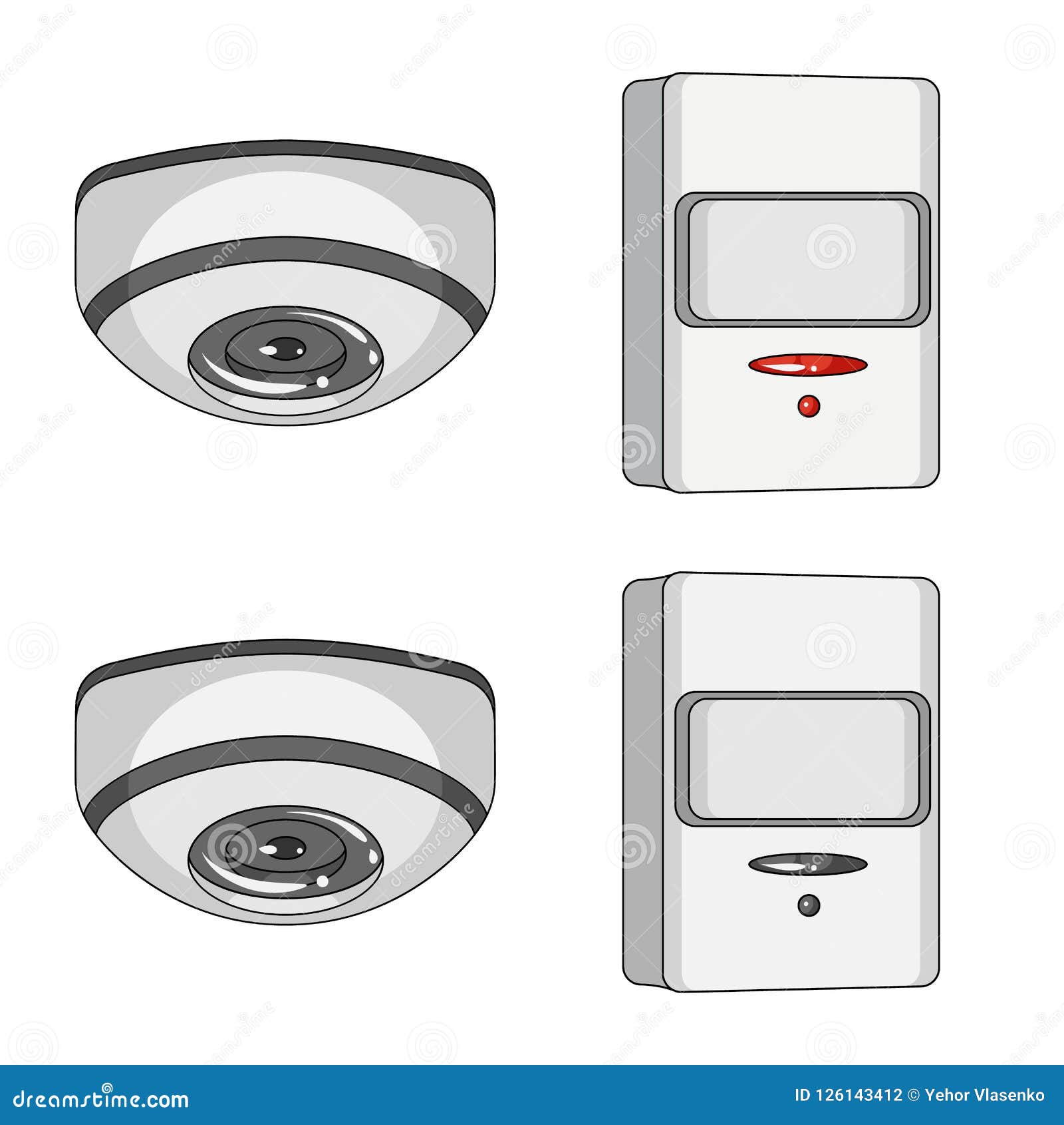 Isolated Object of Cctv and Camera Symbol. Set of Cctv and System ...
