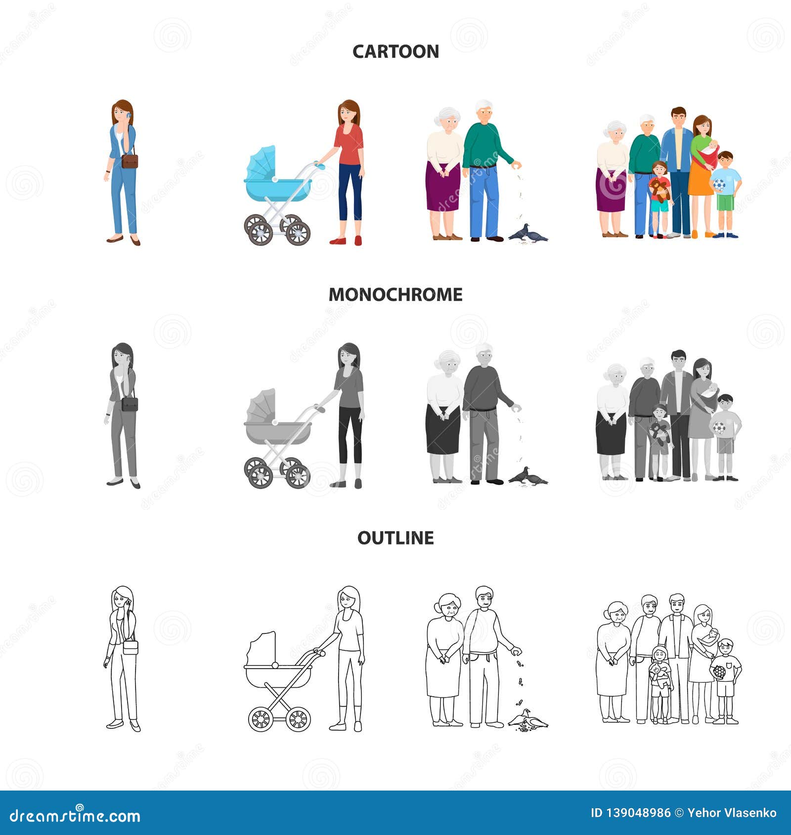 Isolated Object Of Character And Avatar Symbol Set Of Character And