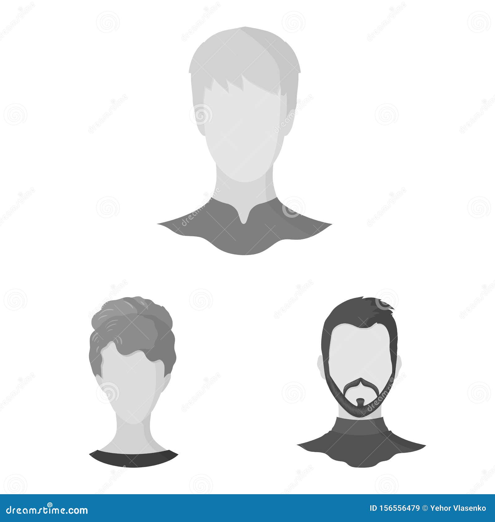 Vector Illustration of Character and Profile Logo. Set of Character and ...