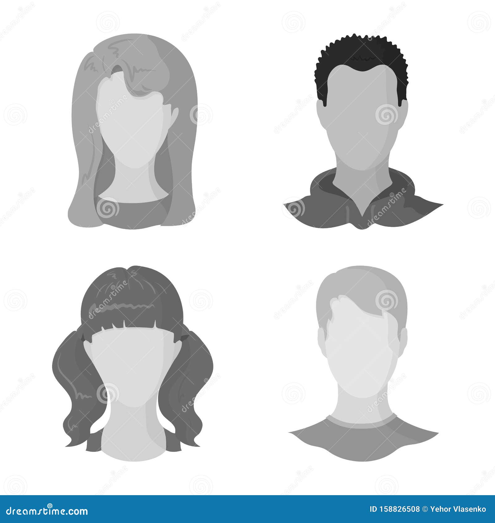 Vector Illustration of Character and Profile Logo. Collection of ...