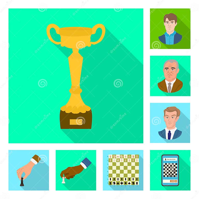 Isolated Object of Checkmate and Thin Logo. Set of Checkmate and Target ...