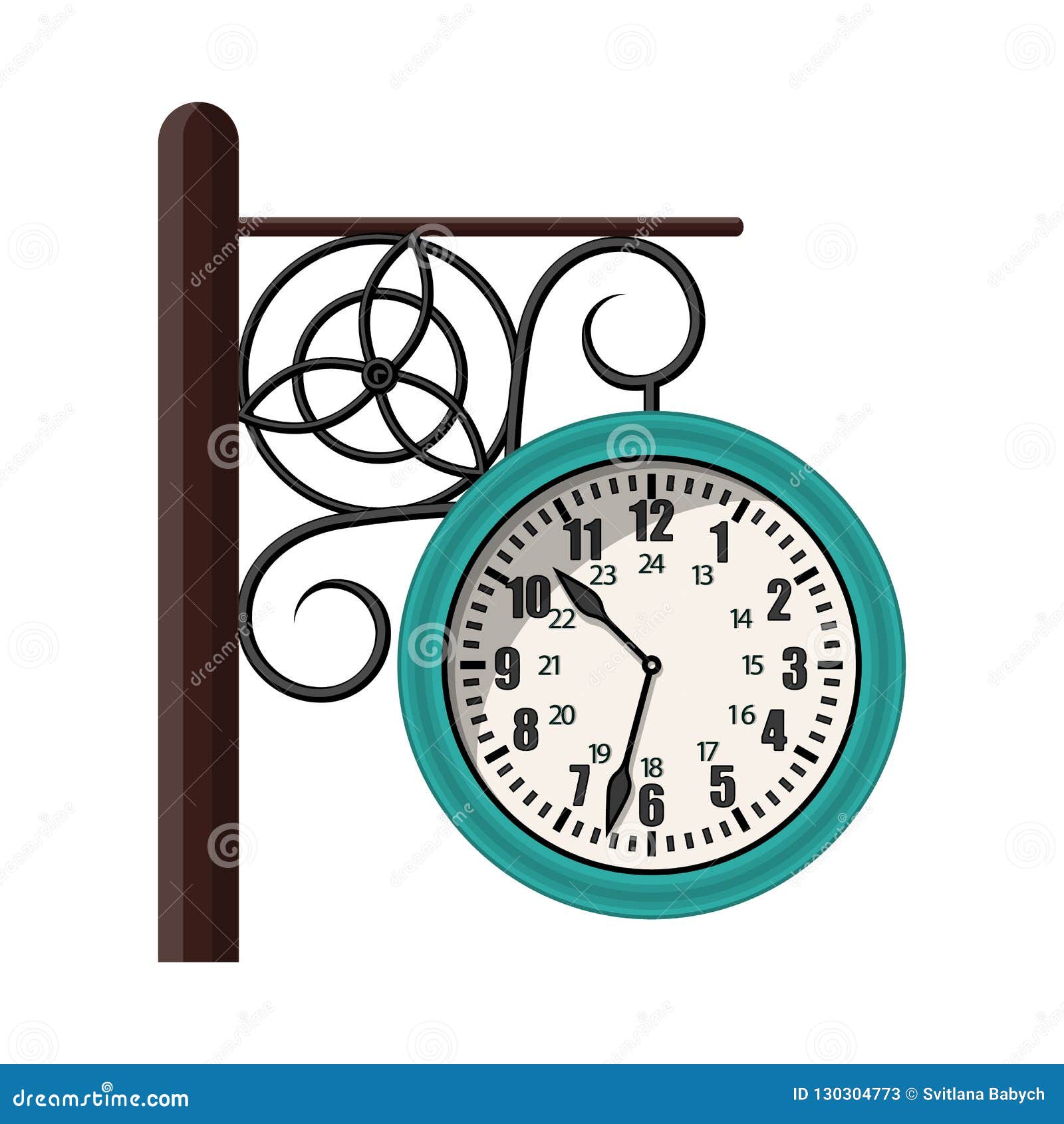 Vector Illustration of Clock and Time Sign. Collection of Clock and ...