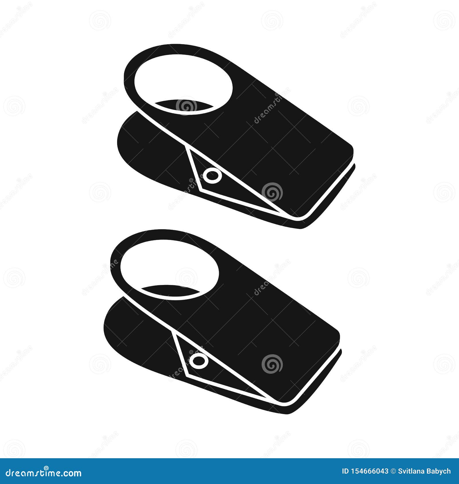 Vector Illustration of Clothespeg and Peg Symbol. Set of Clothespeg and ...