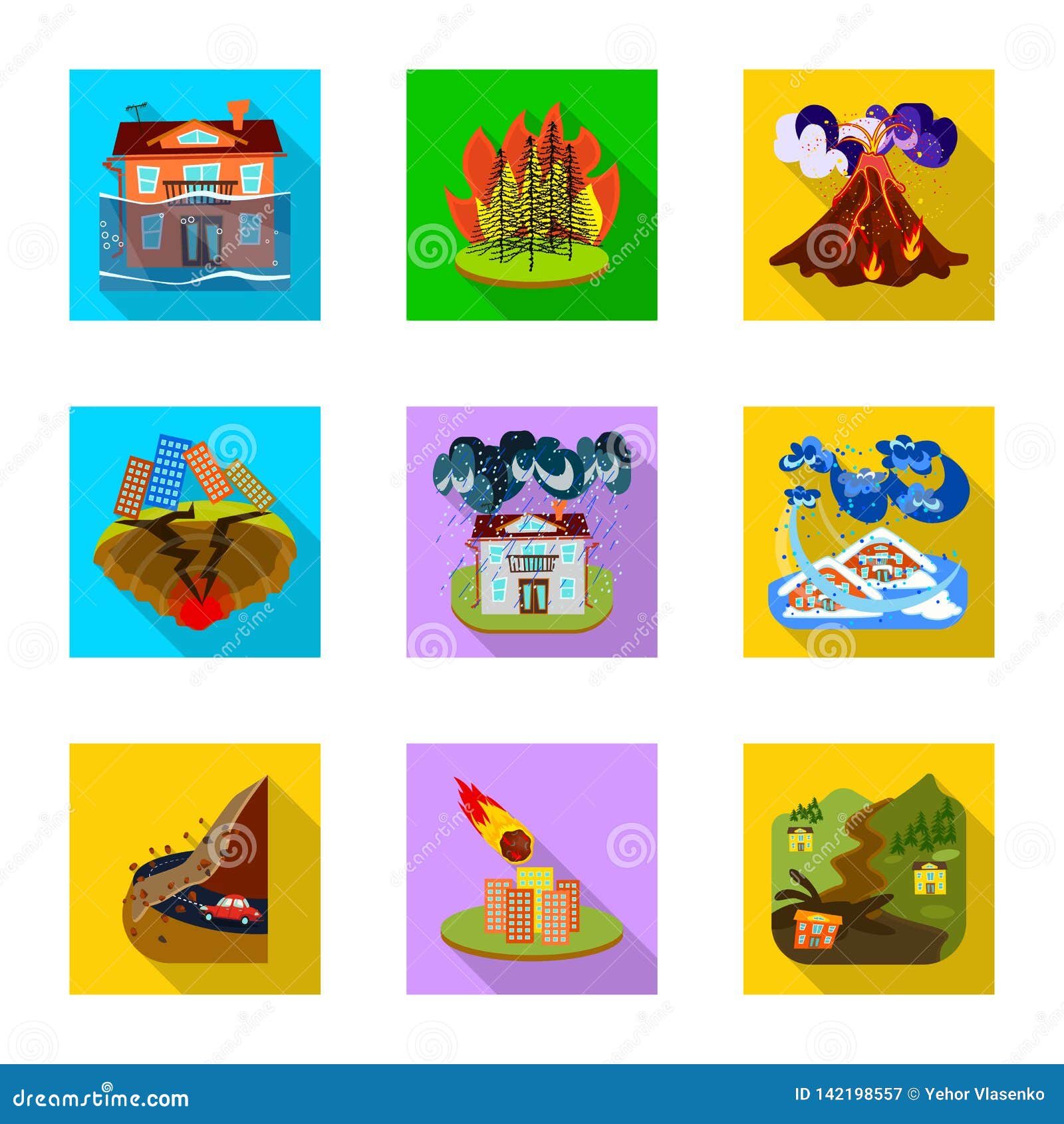 Isolated Object of Collapse and Environment Logo. Set of Collapse and ...