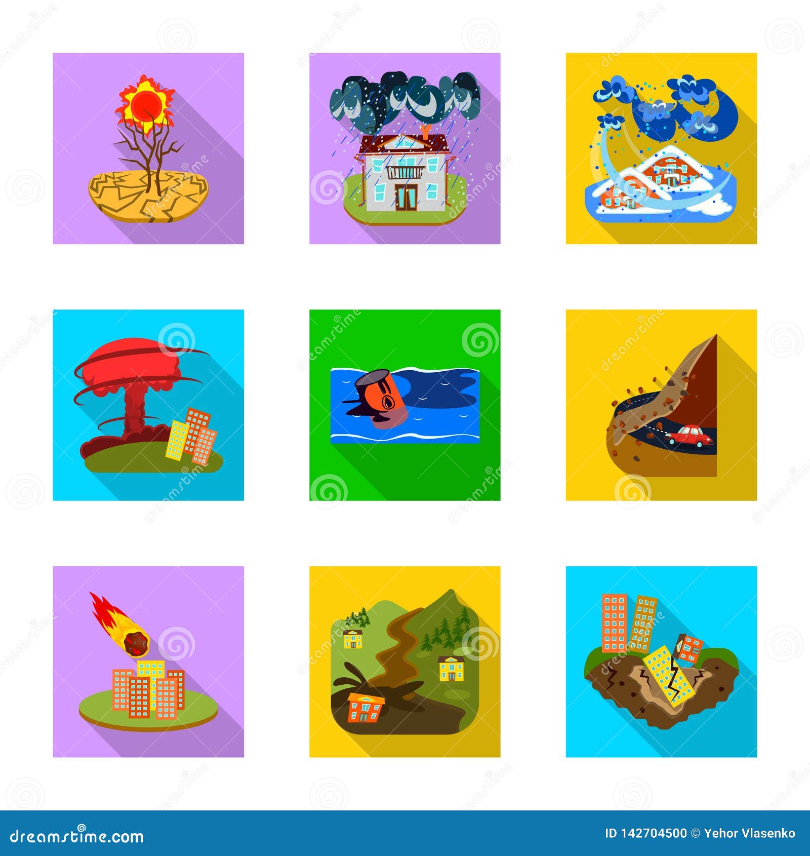 Isolated Object of Collapse and Environment Logo. Set of Collapse and ...