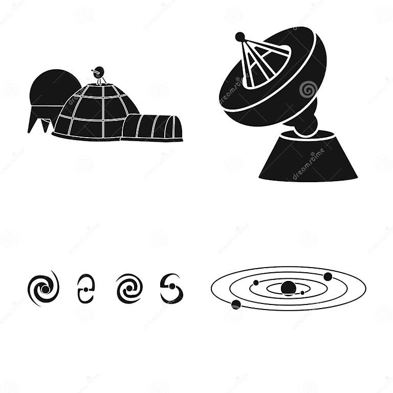 Vector Illustration of Colonization and Sky Logo. Collection of ...