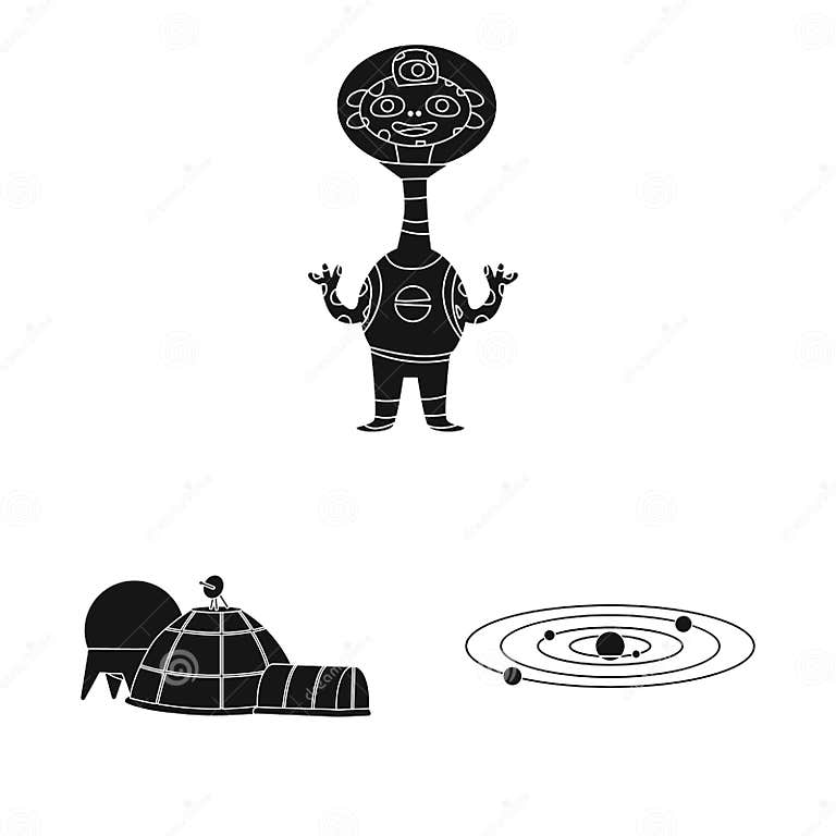 Isolated Object of Colonization and Sky Logo. Set of Colonization and ...