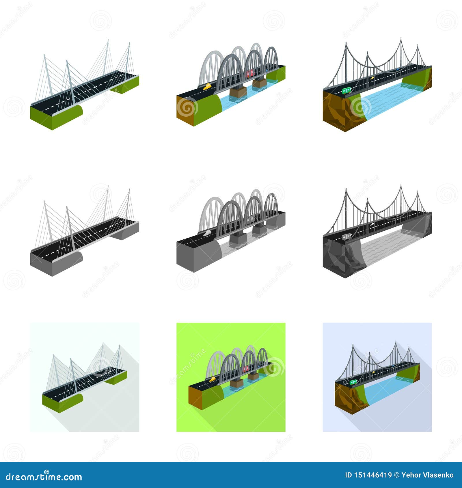 Vector Illustration of Connection and Design Symbol. Set of Connection ...