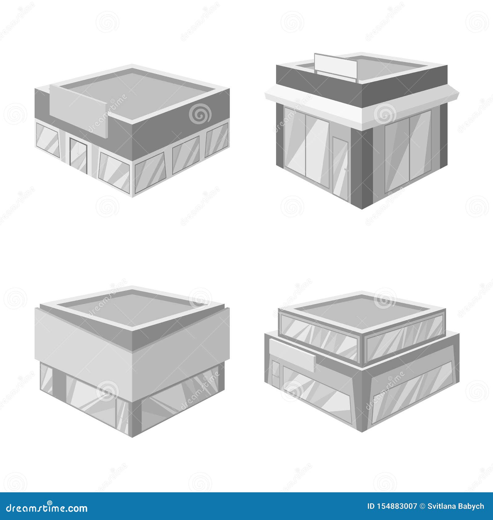 Isolated Object of Construction and Showcase Logo. Set of Construction ...