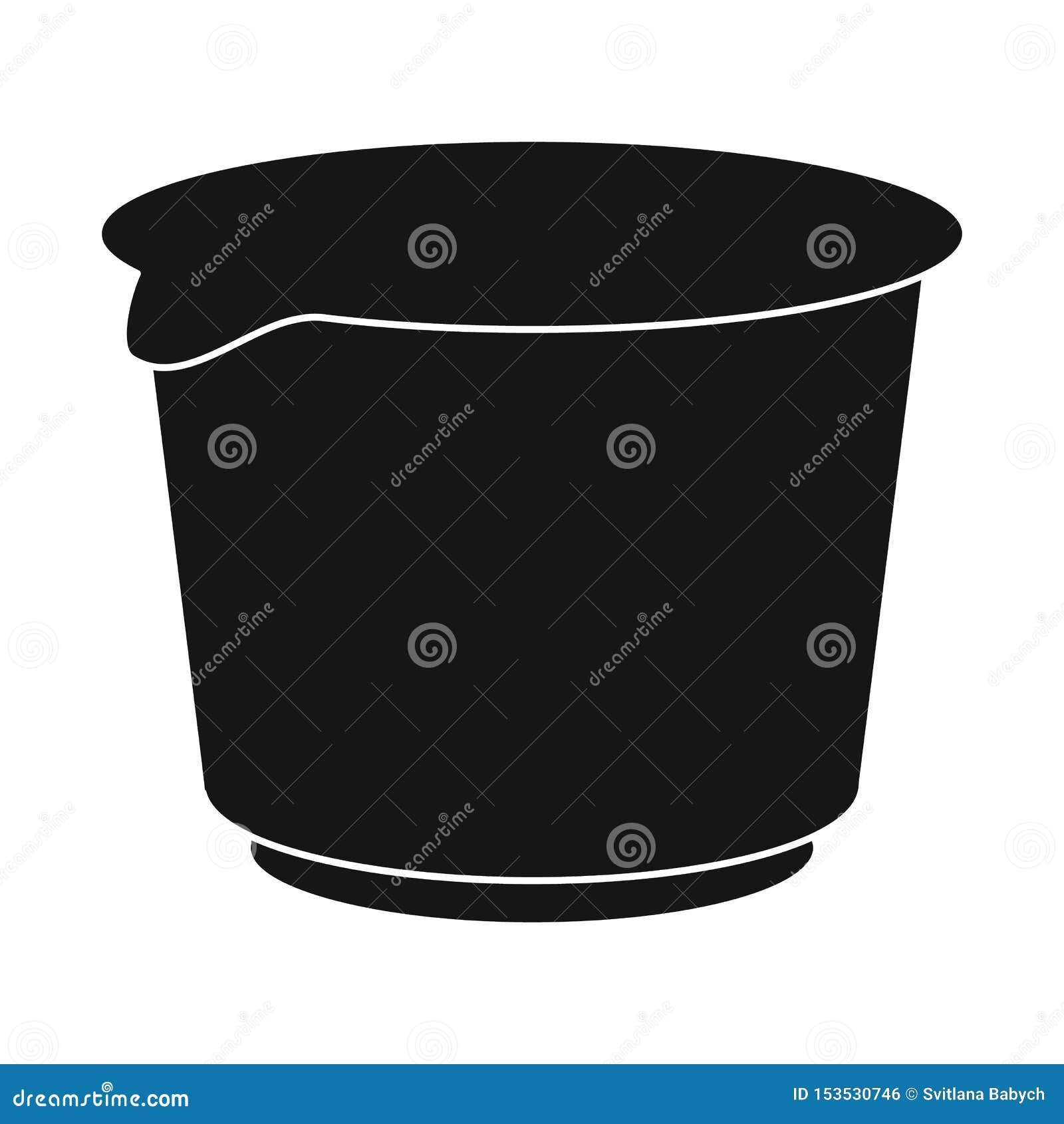 Vector Illustration of Container and Yogurt Symbol. Collection of ...