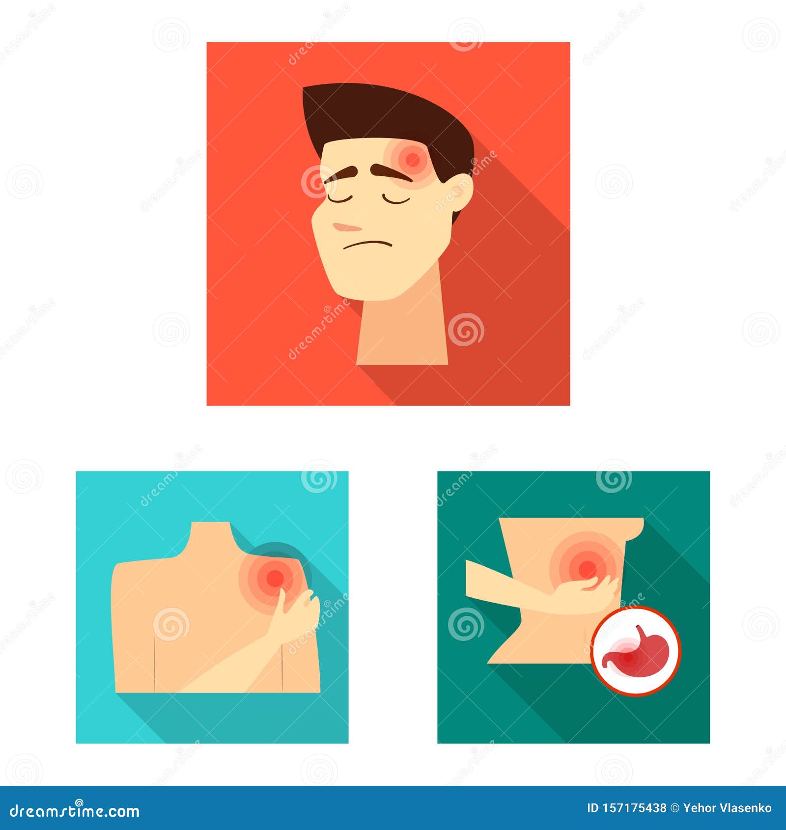 Vector Illustration of Damage and Wound Icon. Collection of Damage and ...