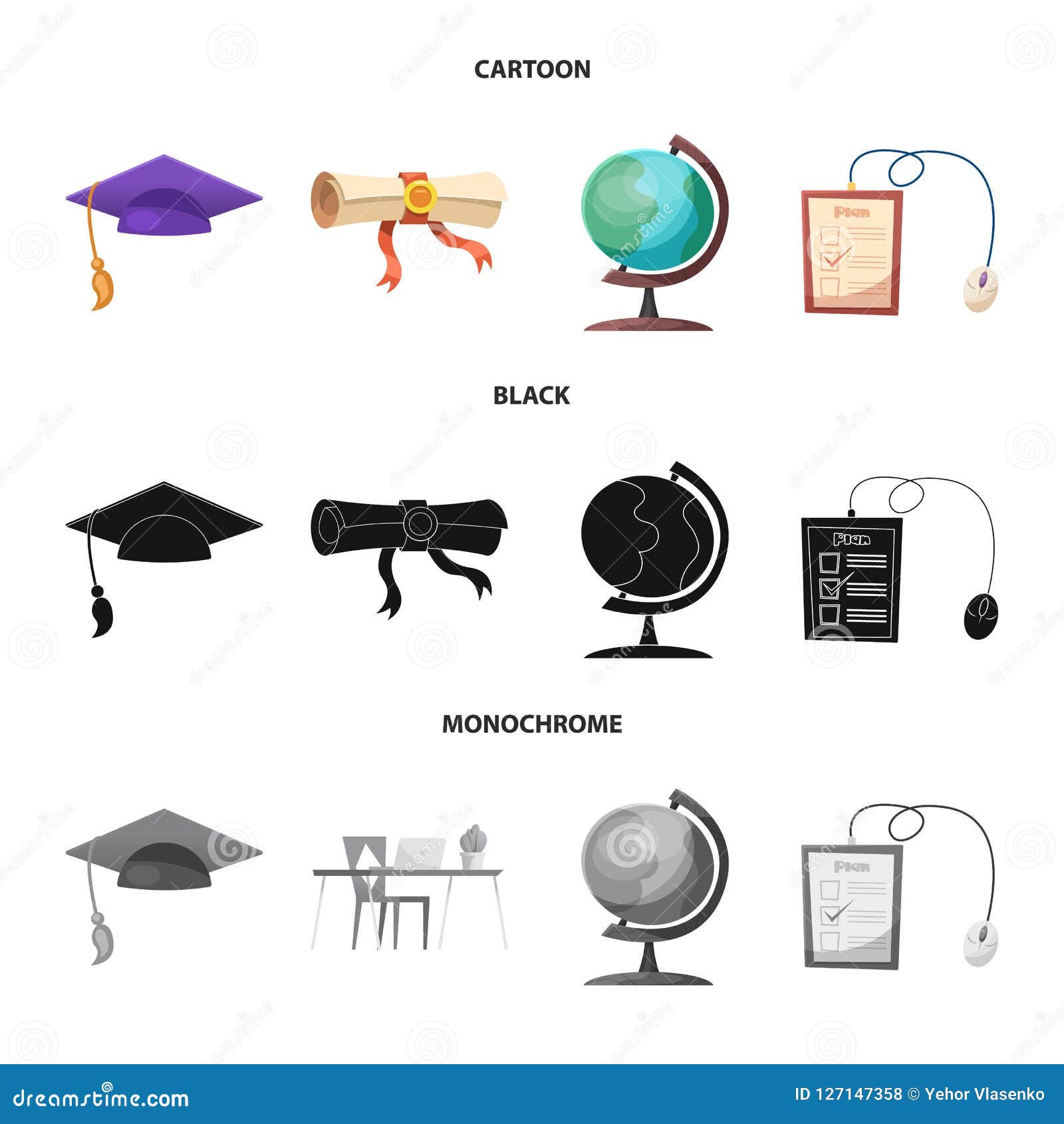 Vector Illustration of Education and Learning Symbol. Set of Education ...