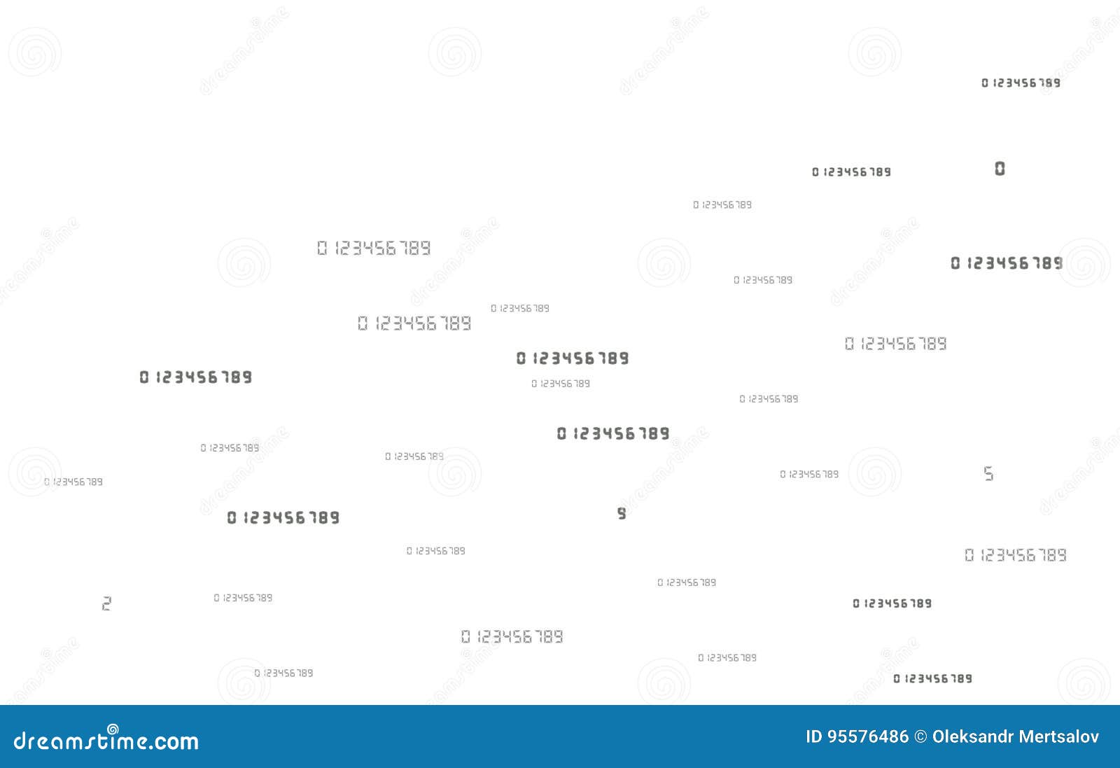 Isolated Object Electronic Font, Numbers on White Background Stock ...