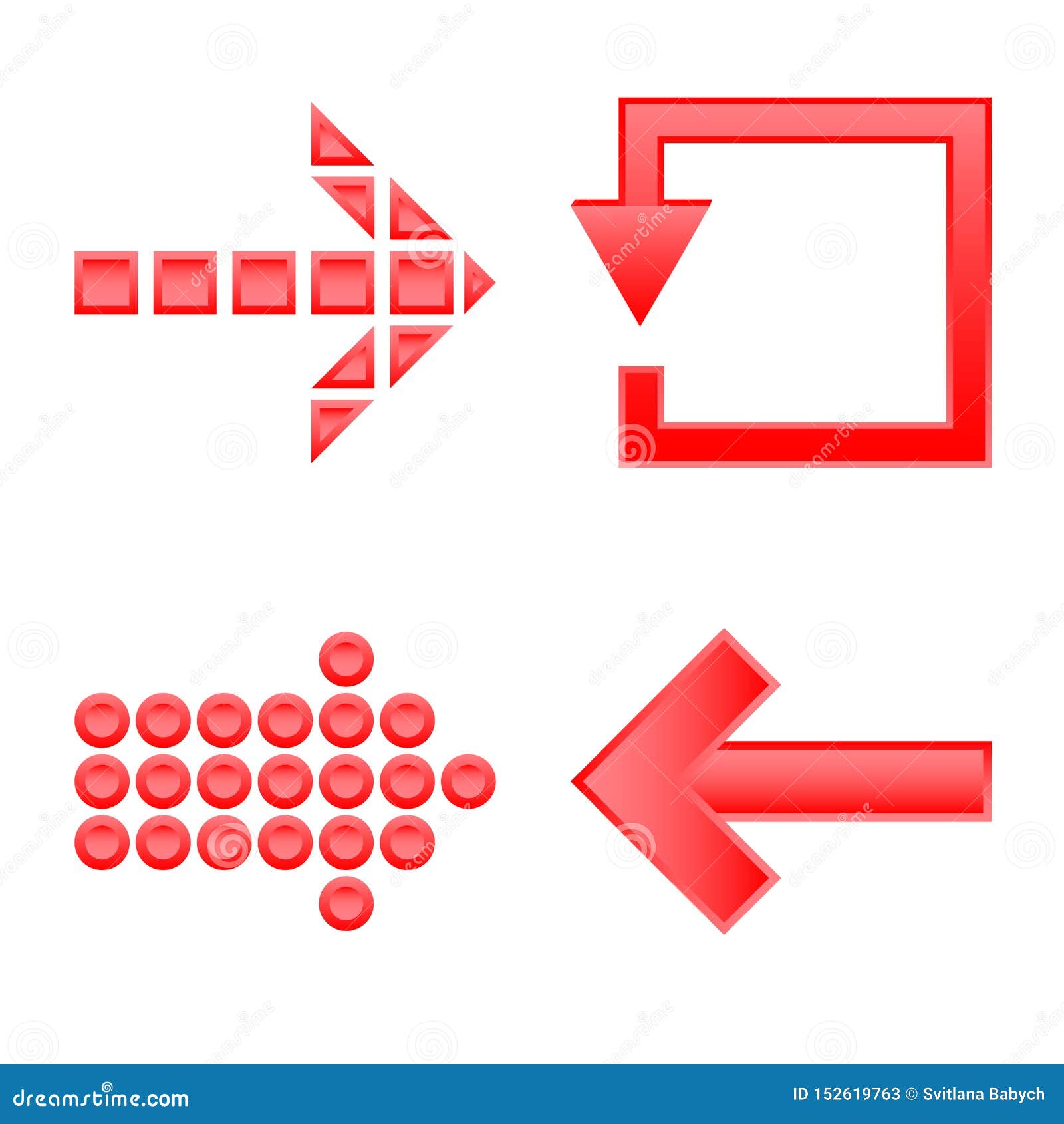 Vector Illustration of Element and Arrow Sign. Set of Element and ...