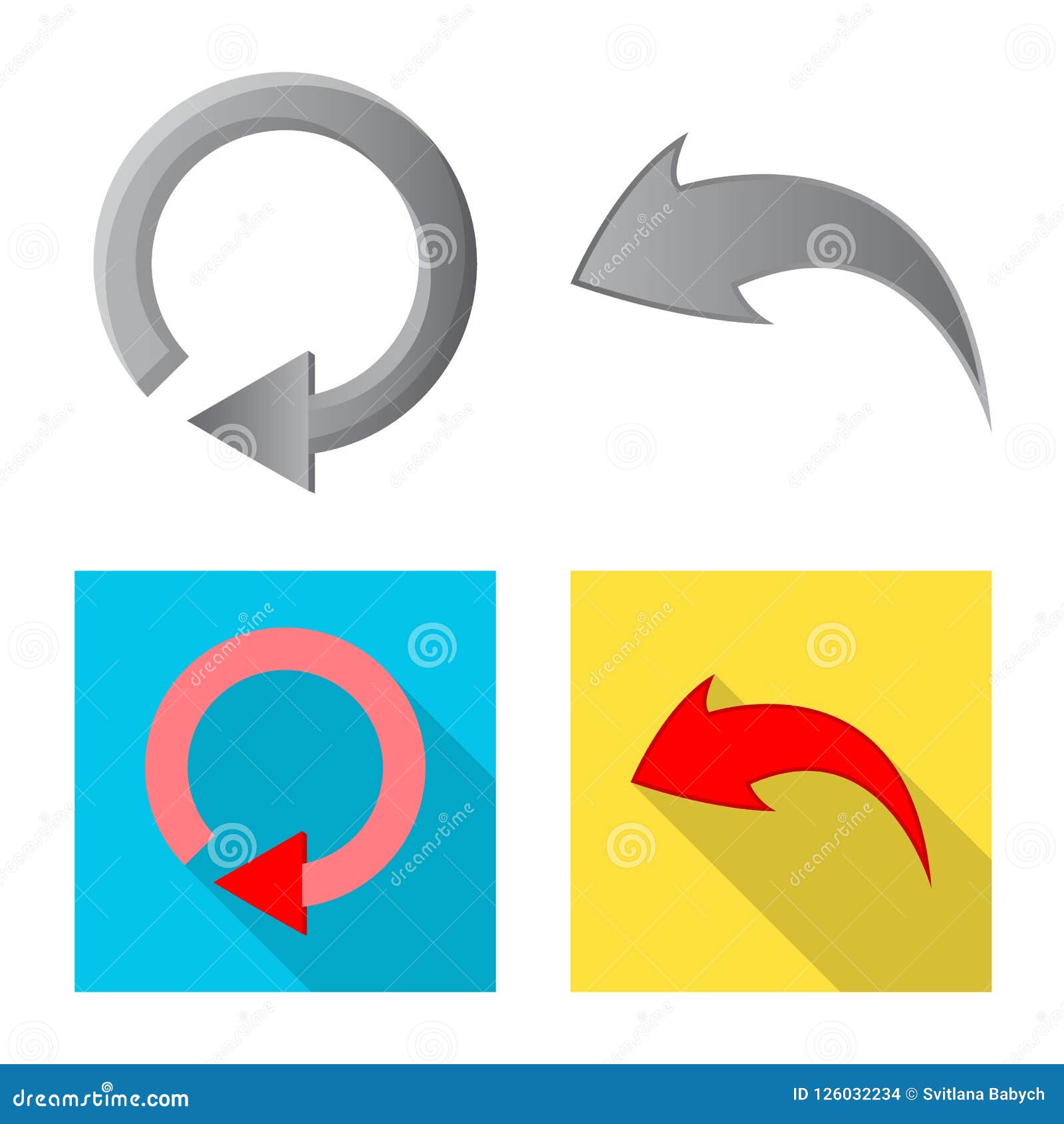 Vector Illustration of Element and Arrow Sign. Collection of Element ...
