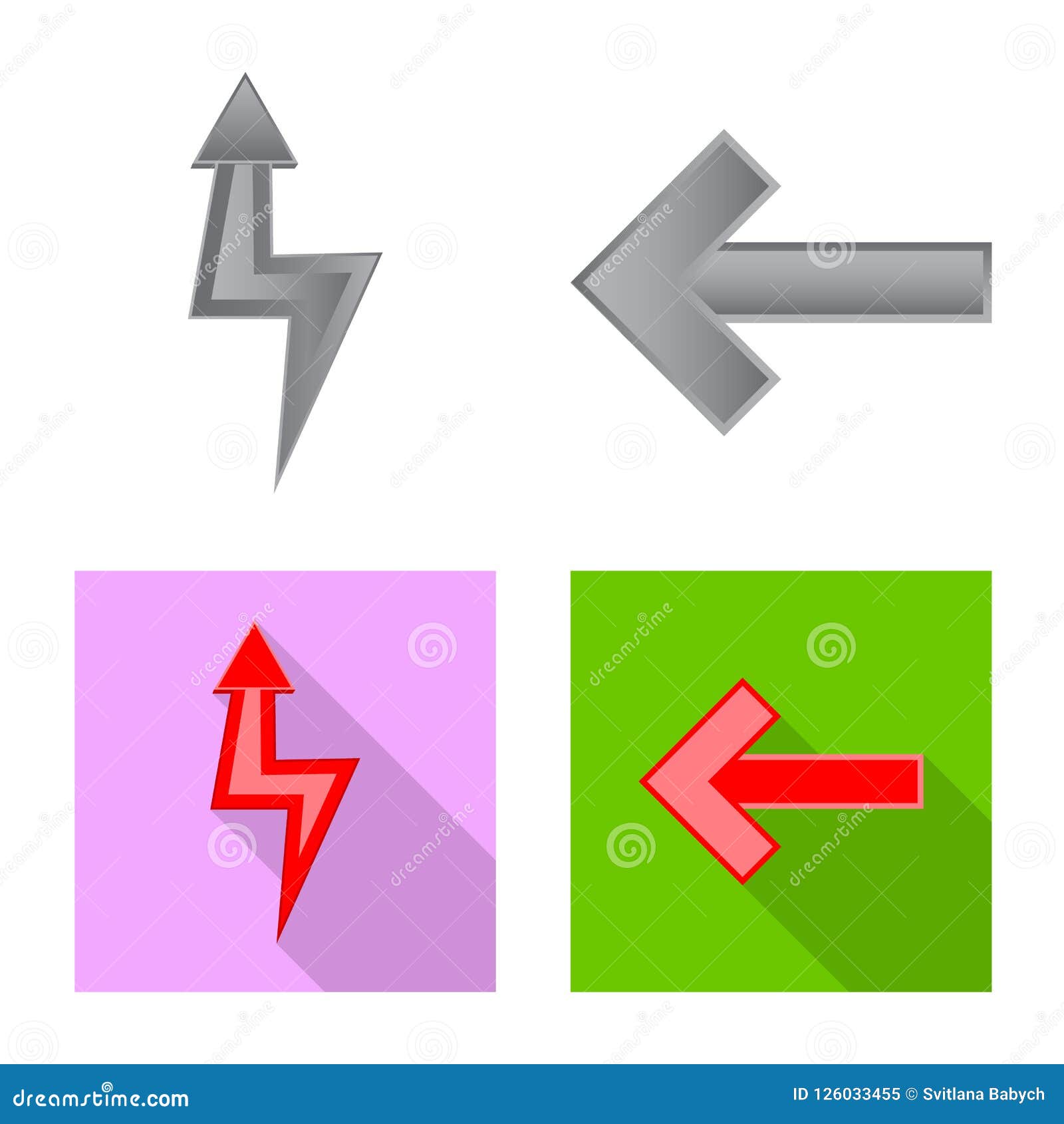Isolated Object of Element and Arrow Symbol. Set of Element and ...