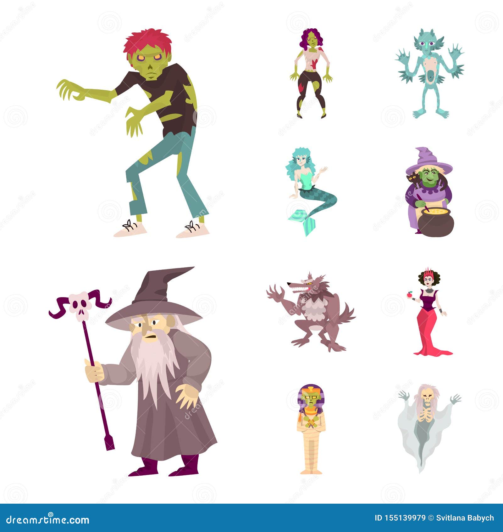Vector Illustration of Evil and Halloween Icon. Collection of Evil and ...