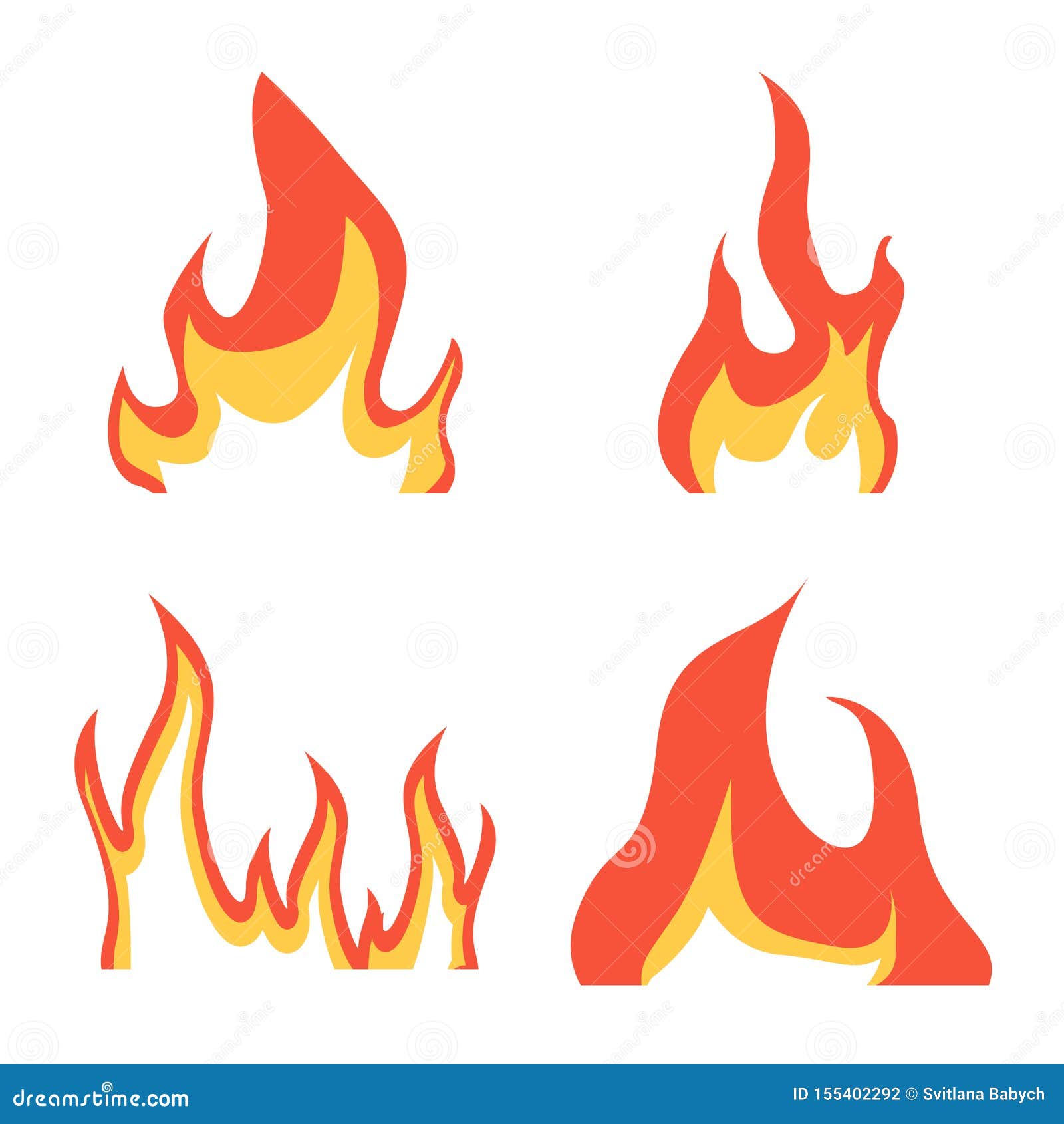 Vector Illustration of Fire and Red Symbol. Collection of Fire and ...