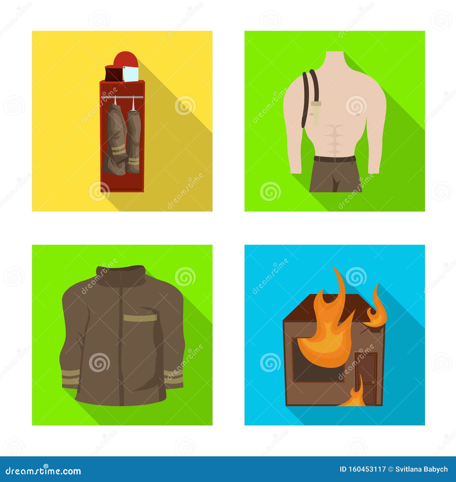 Isolated Object of Firefighters and Fire Logo. Set of Firefighters and ...