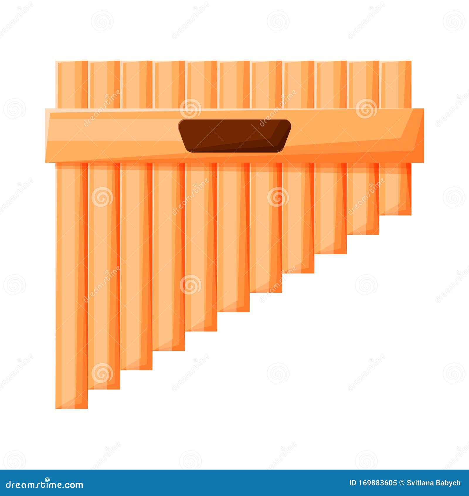 Panpipe Vector Icon On White Background. Flat Vector Panpipe Icon ...