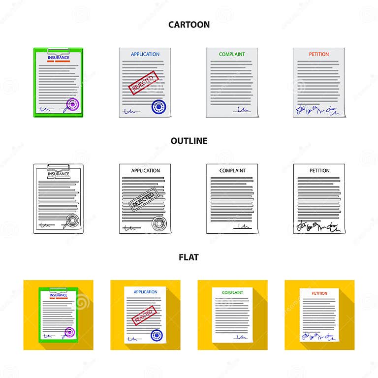 Isolated Object of Form and Document Icon. Collection of Form and Mark Stock Symbol for Web ...