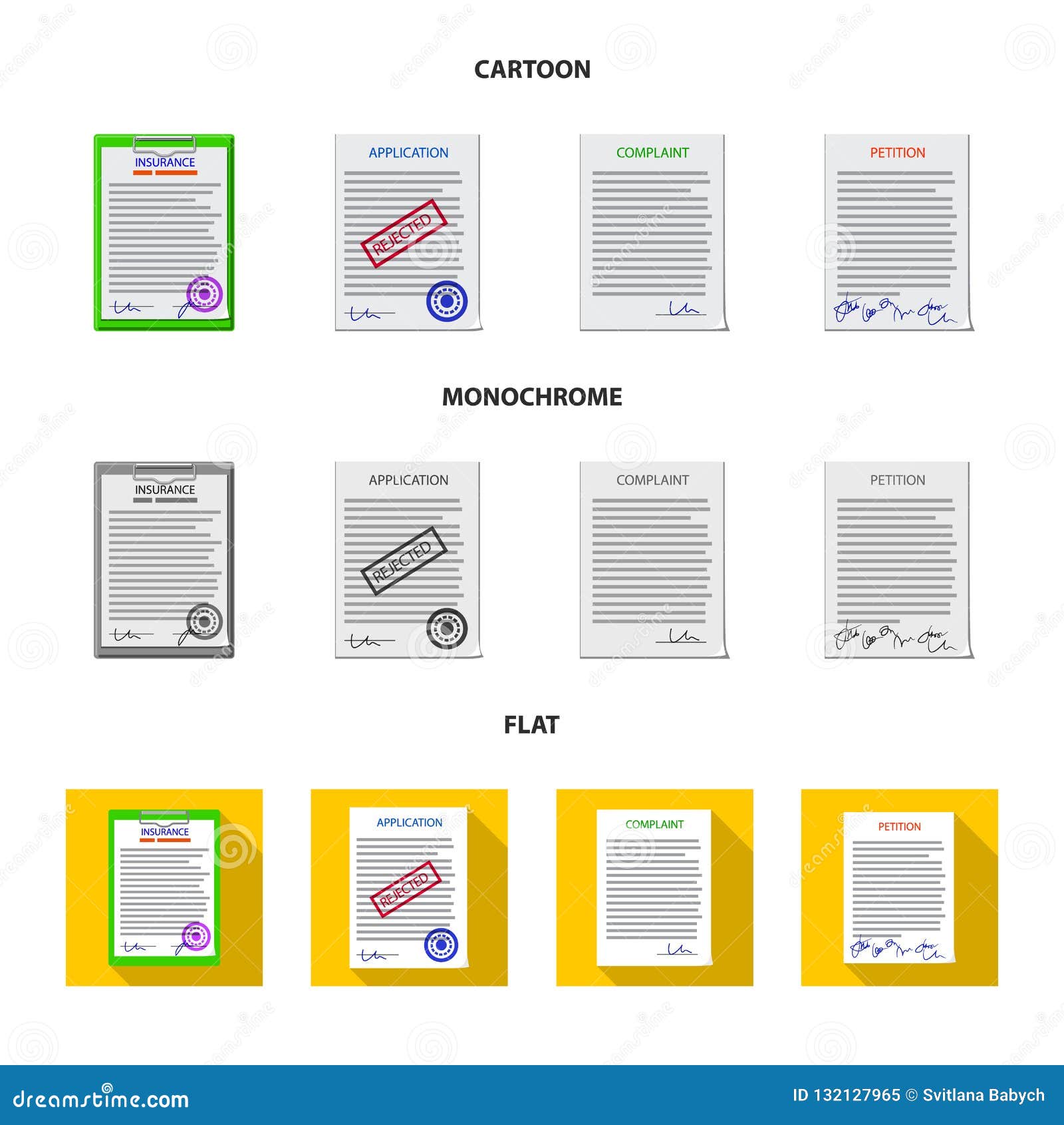 Isolated Object of Form and Document Symbol. Set of Form and Mark Stock ...