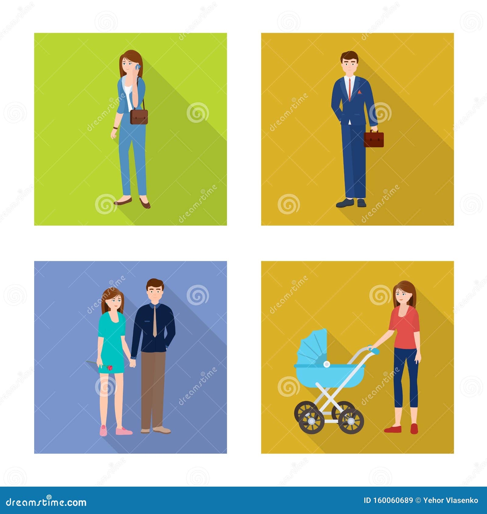 Vector Illustration of Generation and Happy Icon. Set of Generation and ...