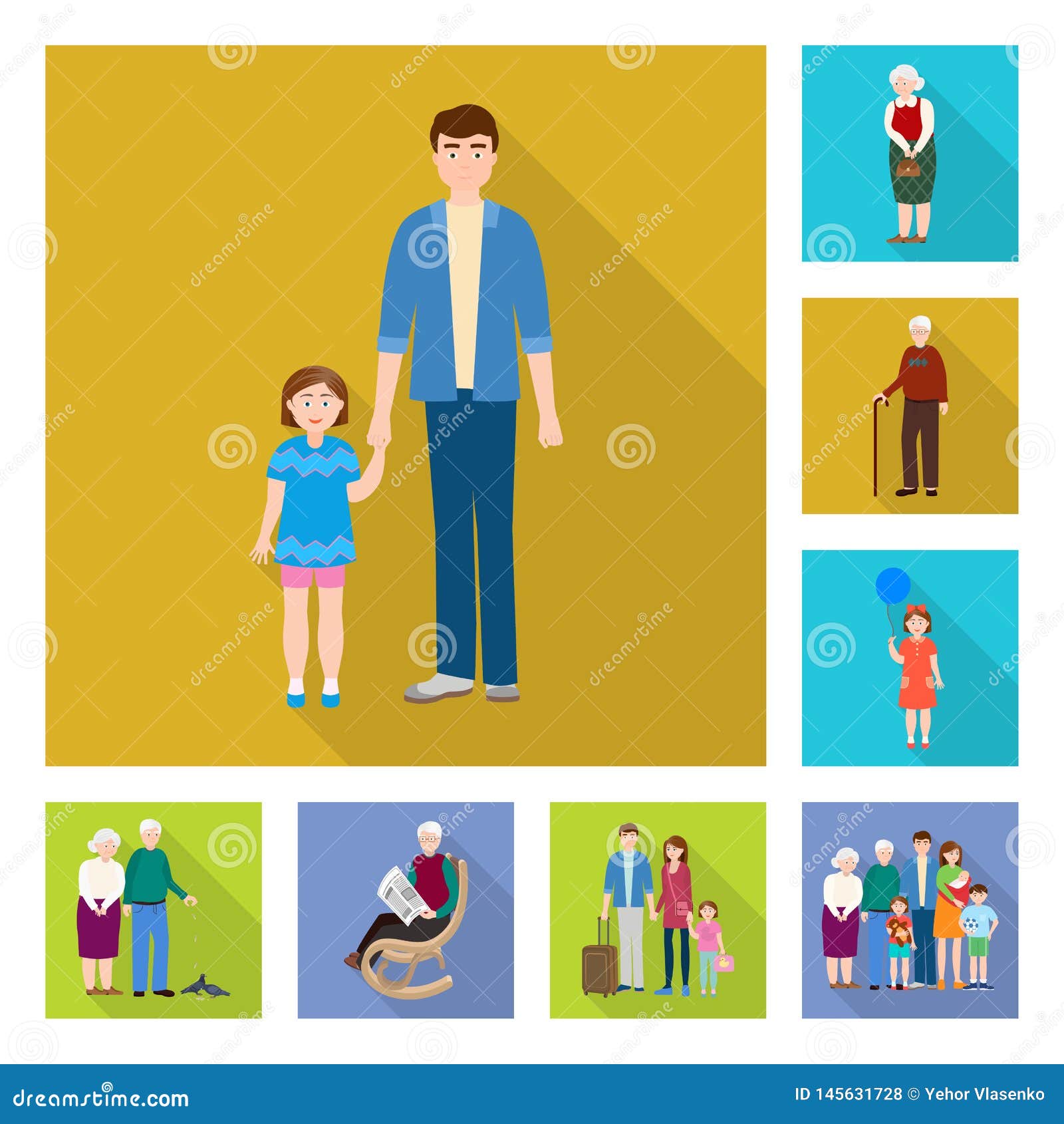 Isolated Object of Generation and Happy Symbol. Set of Generation and ...