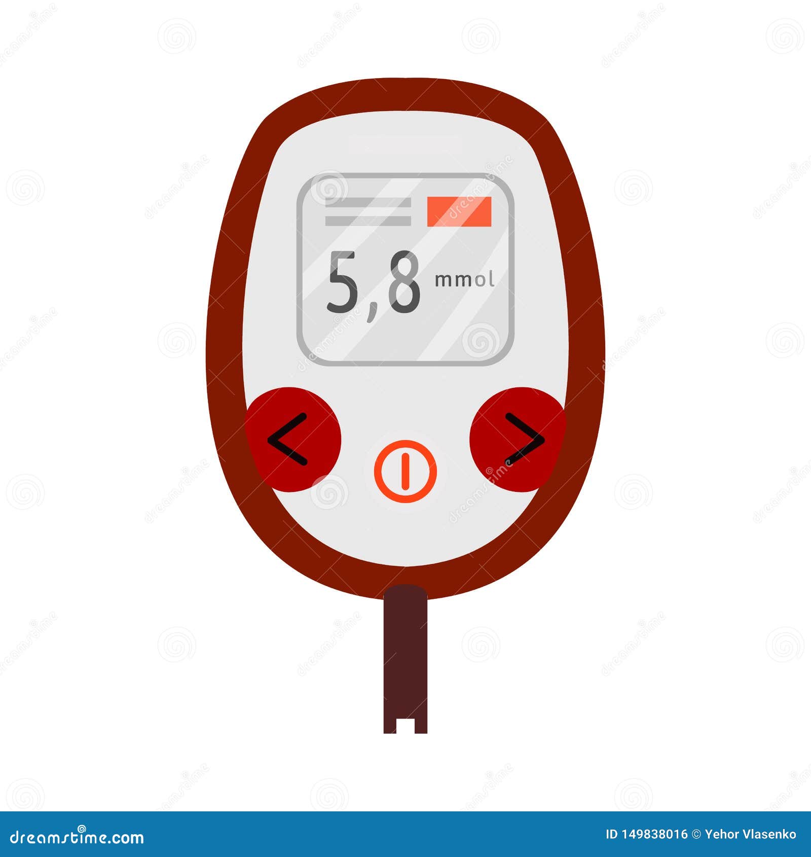 Isolated Object of Glucometer and Measuring Logo. Set of Glucometer and ...