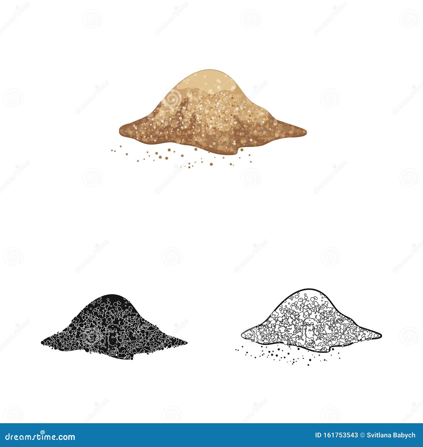 Vector Illustration of Heap and Sugar Icon. Graphic of Heap and ...