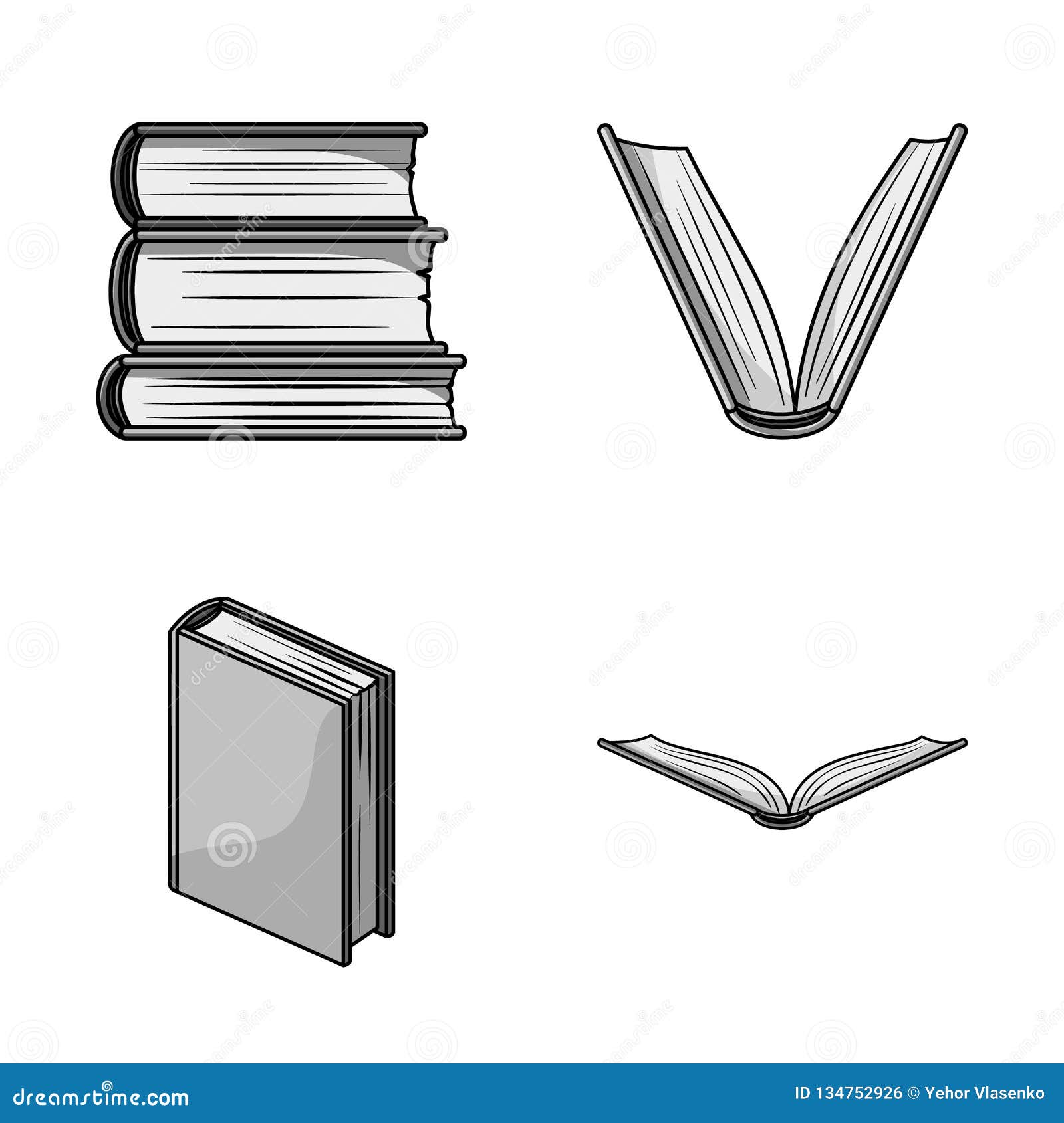 Isolated Object of Library and Textbook Symbol. Set of Library and ...