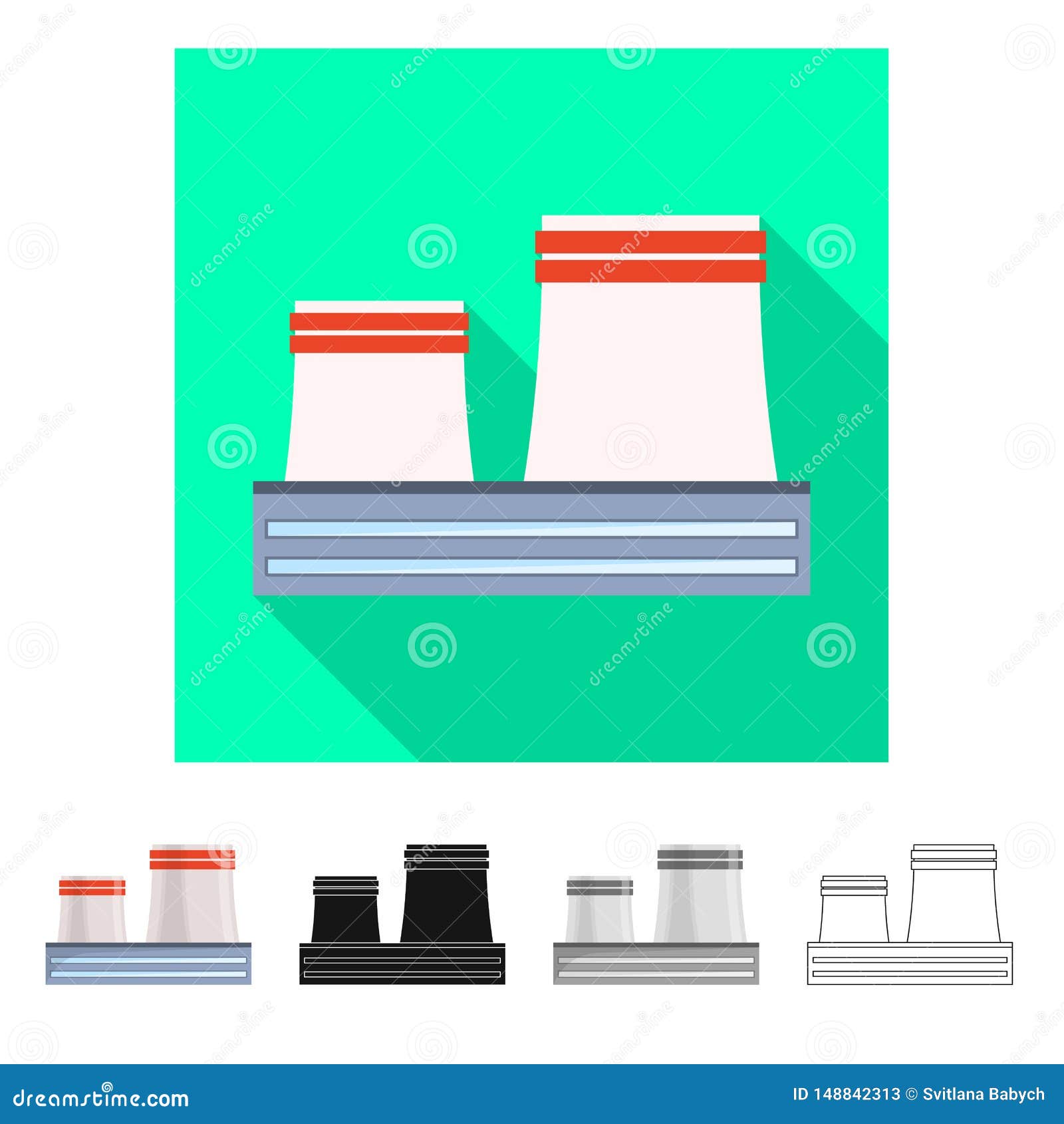 Vector Illustration of Manufactory and Engineering Sign. Set of ...