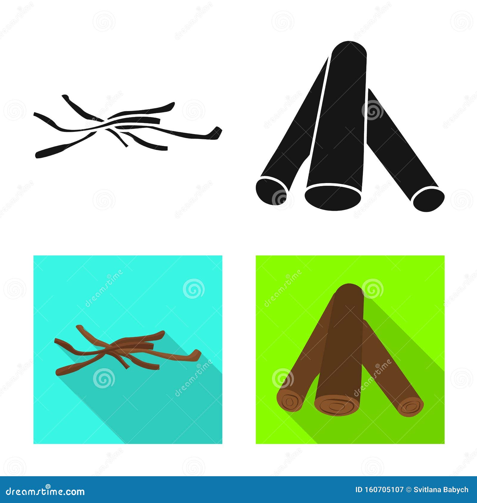 Isolated Object Of Material And Logging Logo Set Of Material And