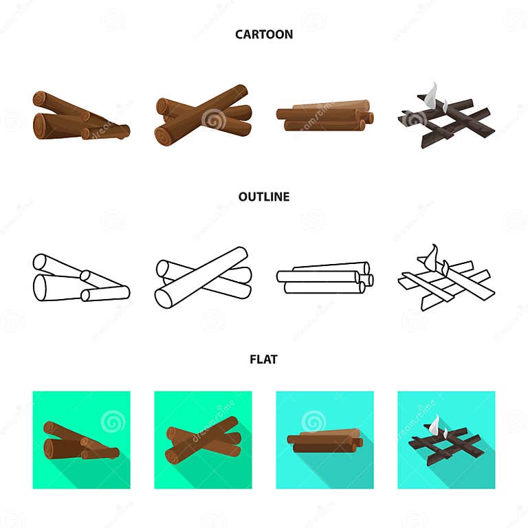 Isolated Object Of Material And Logging Sign Collection Of Material