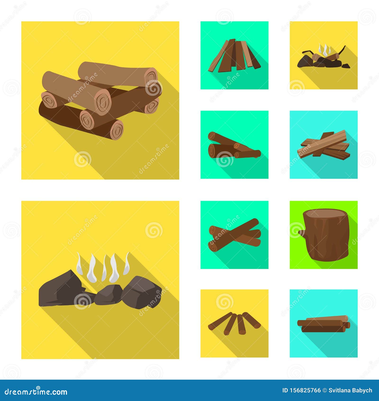 Isolated Object Of Material And Logging Symbol Collection Of Material