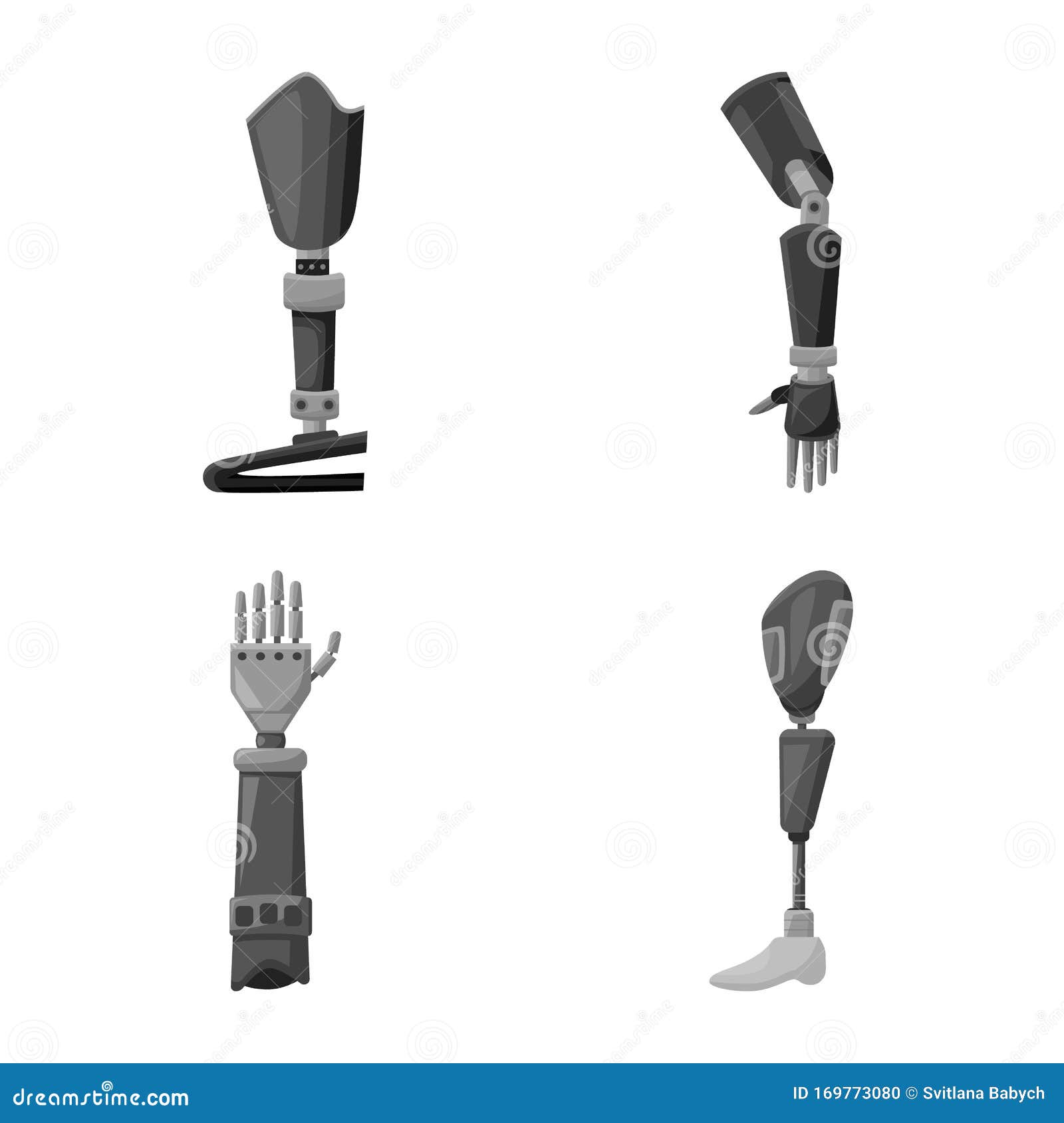 Isolated Object of Mechanical and Amputee Logo. Set of Mechanical and ...