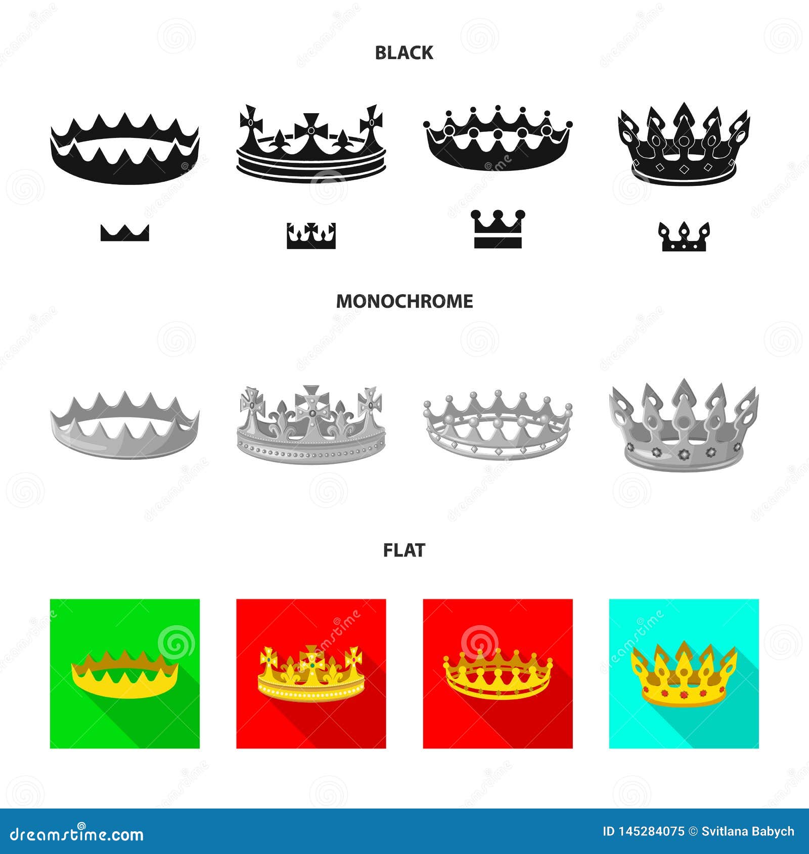 Vector Illustration of Medieval and Nobility Logo. Set of Medieval and ...