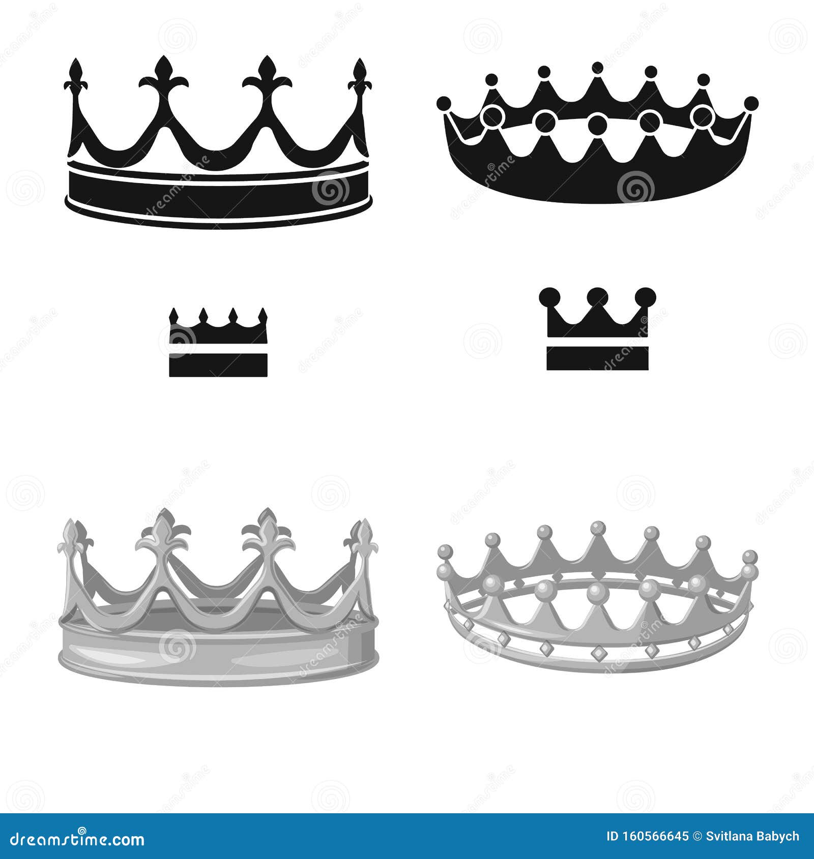 Vector Illustration of Medieval and Nobility Symbol. Set of Medieval ...