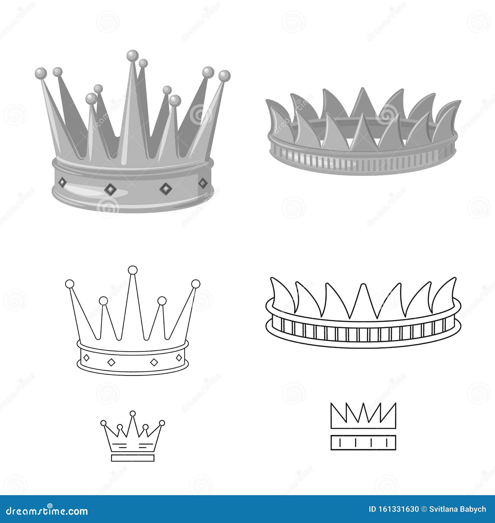 Isolated Object of Medieval and Nobility Symbol. Collection of Medieval ...