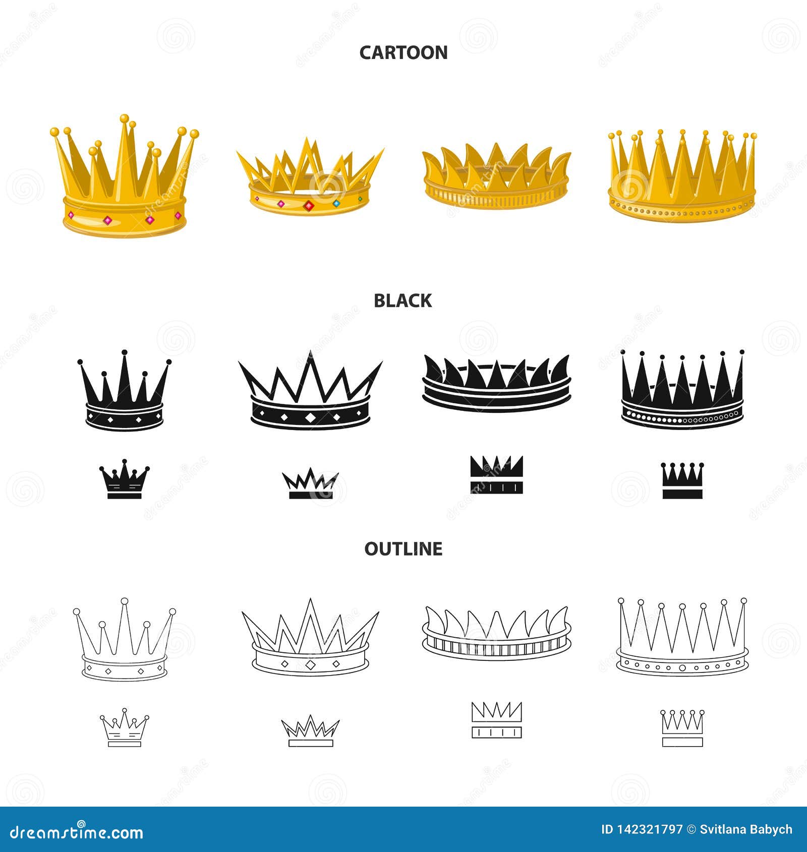 Isolated Object of Medieval and Nobility Symbol. Set of Medieval and ...