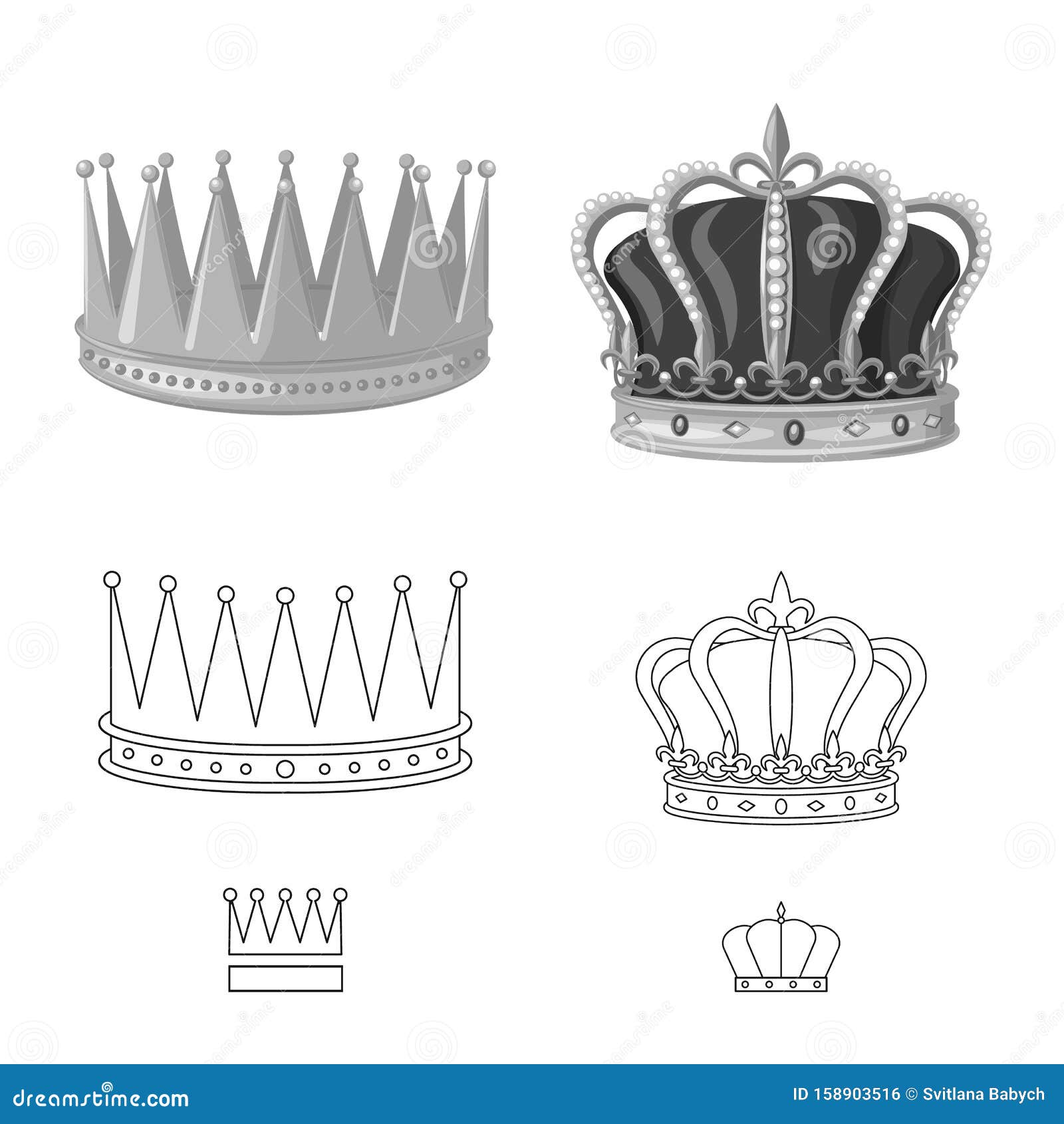 Isolated Object of Medieval and Nobility Symbol. Set of Medieval and ...