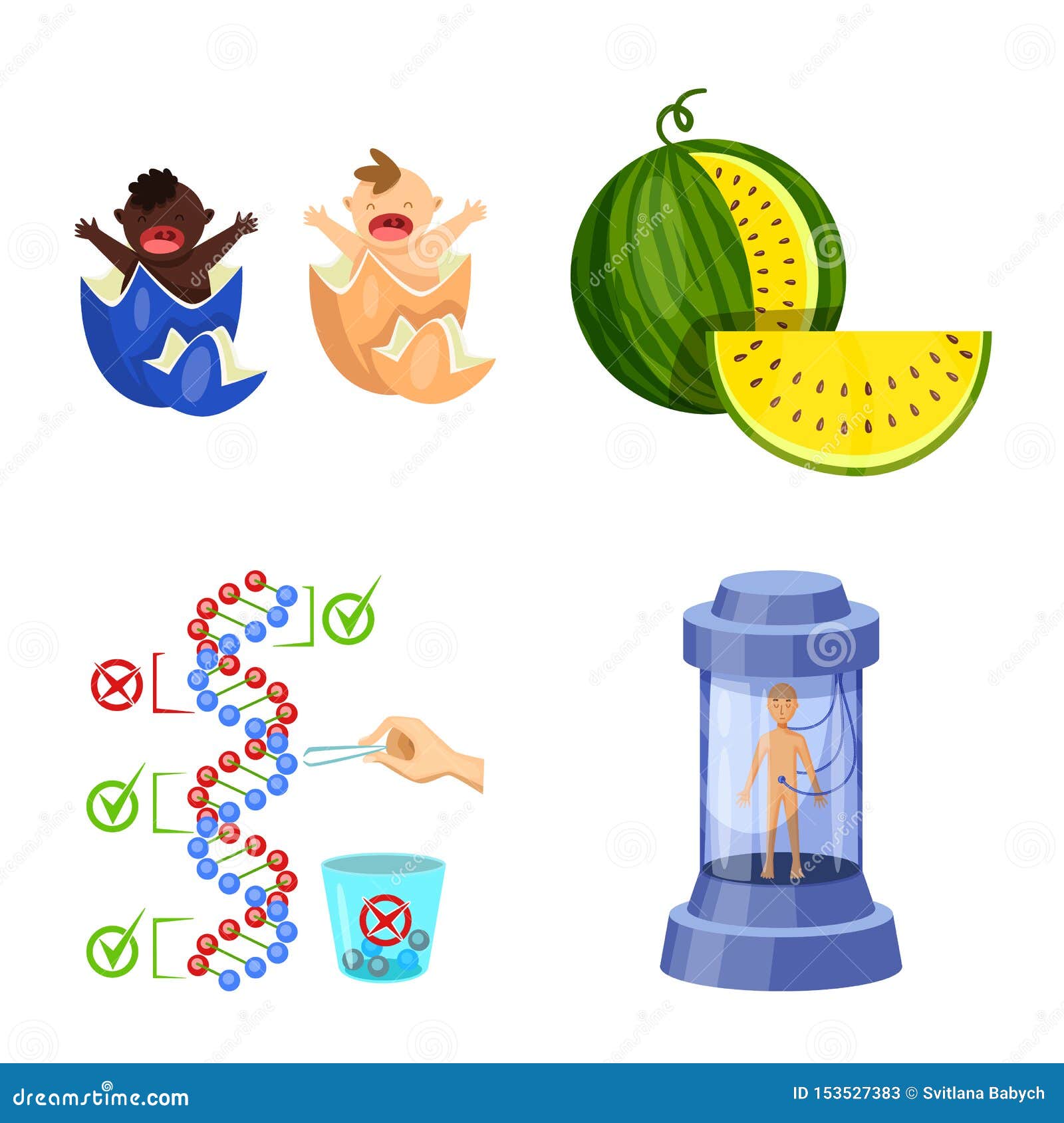 Isolated Object of Modified and Genetically Sign. Collection of ...