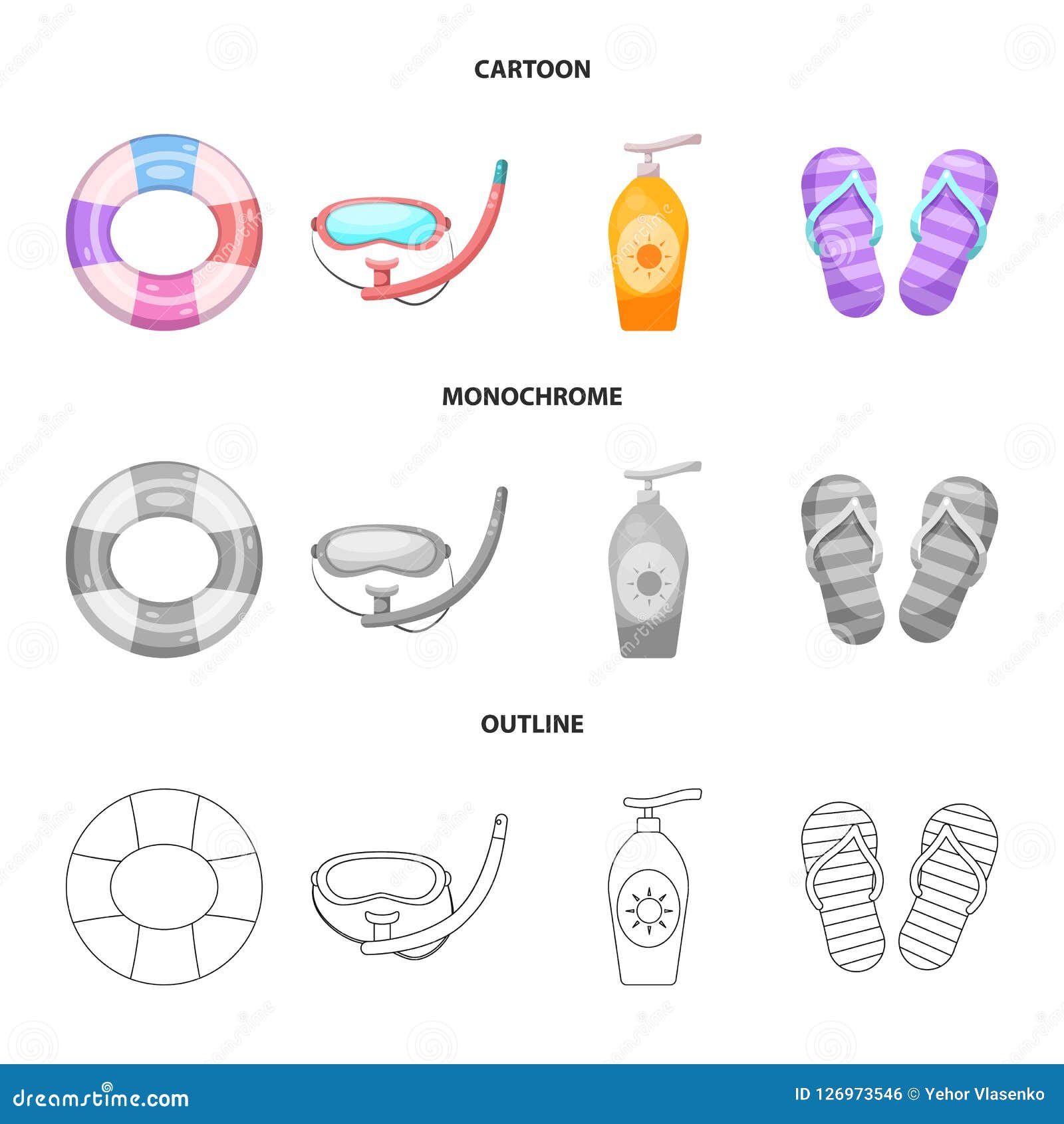 Isolated Object of Pool and Swimming Sign. Set of Pool and Activity ...