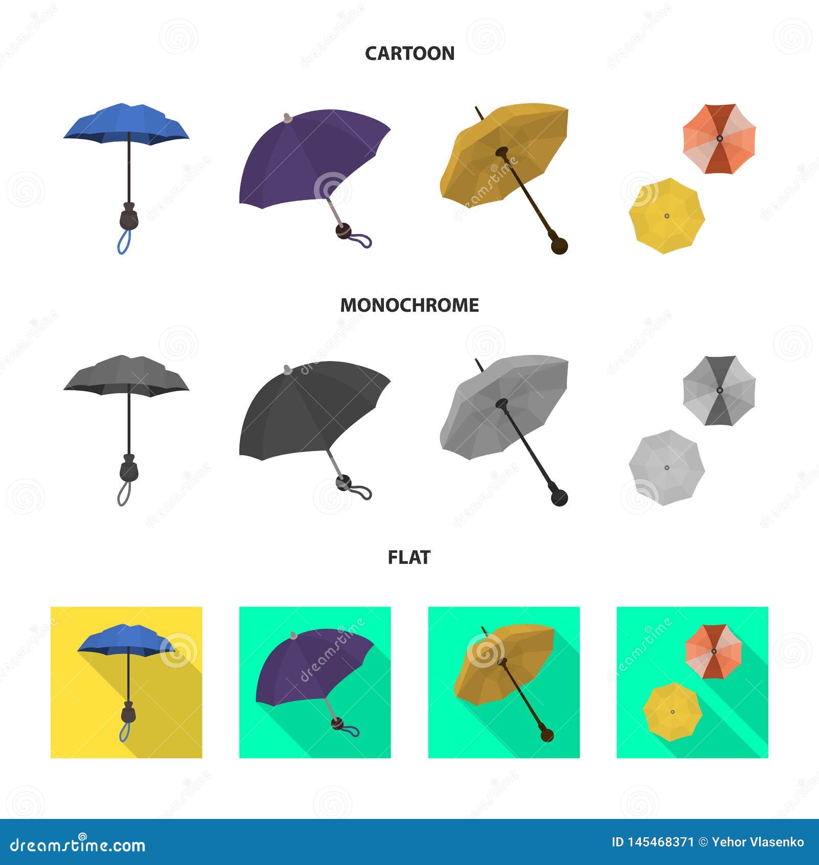 Isolated Object of Protection and Closed Icon. Collection of Protection ...