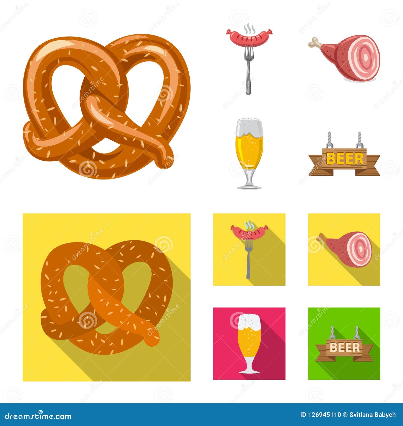 Vector Illustration of Pub and Bar Sign. Set of Pub and Interior Stock ...