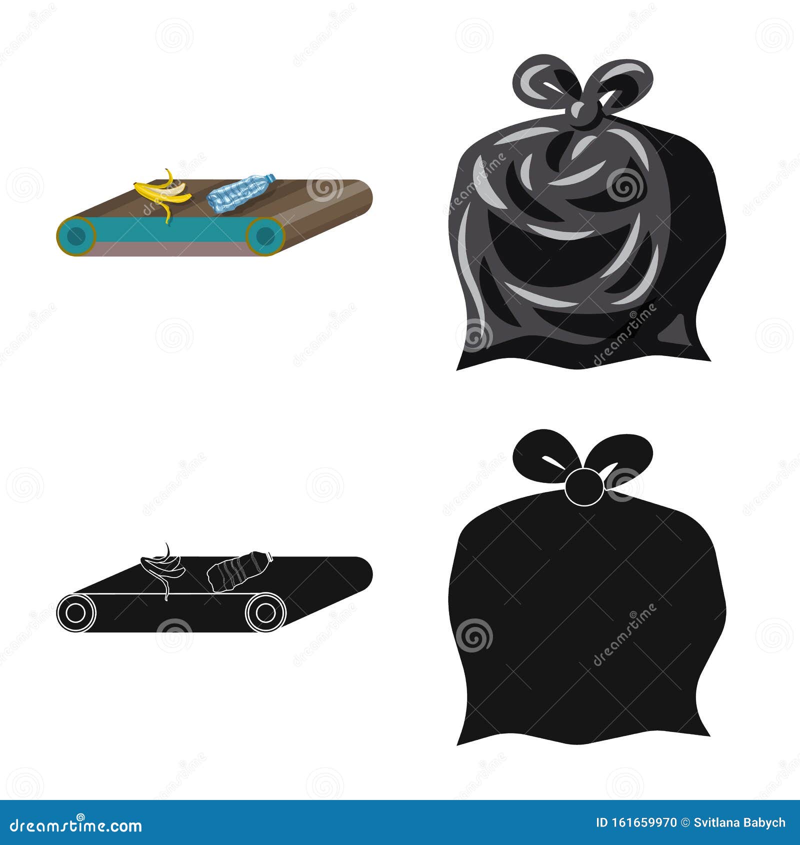 Isolated Object of Refuse and Junk Icon. Collection of Refuse and Waste ...