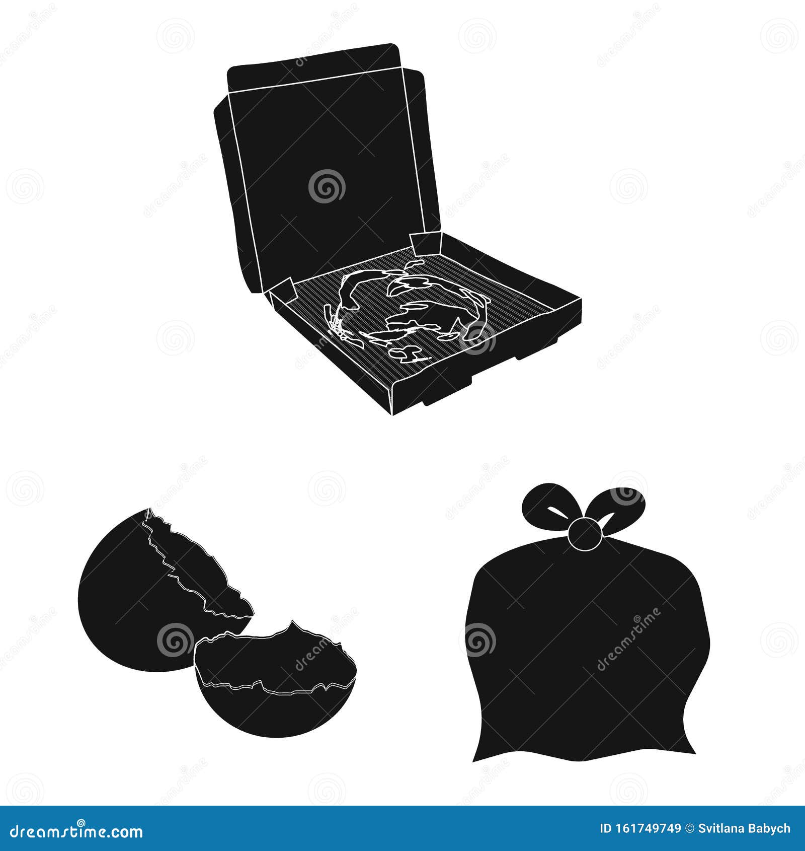 Vector Illustration of Refuse and Junk Sign. Collection of Refuse and ...