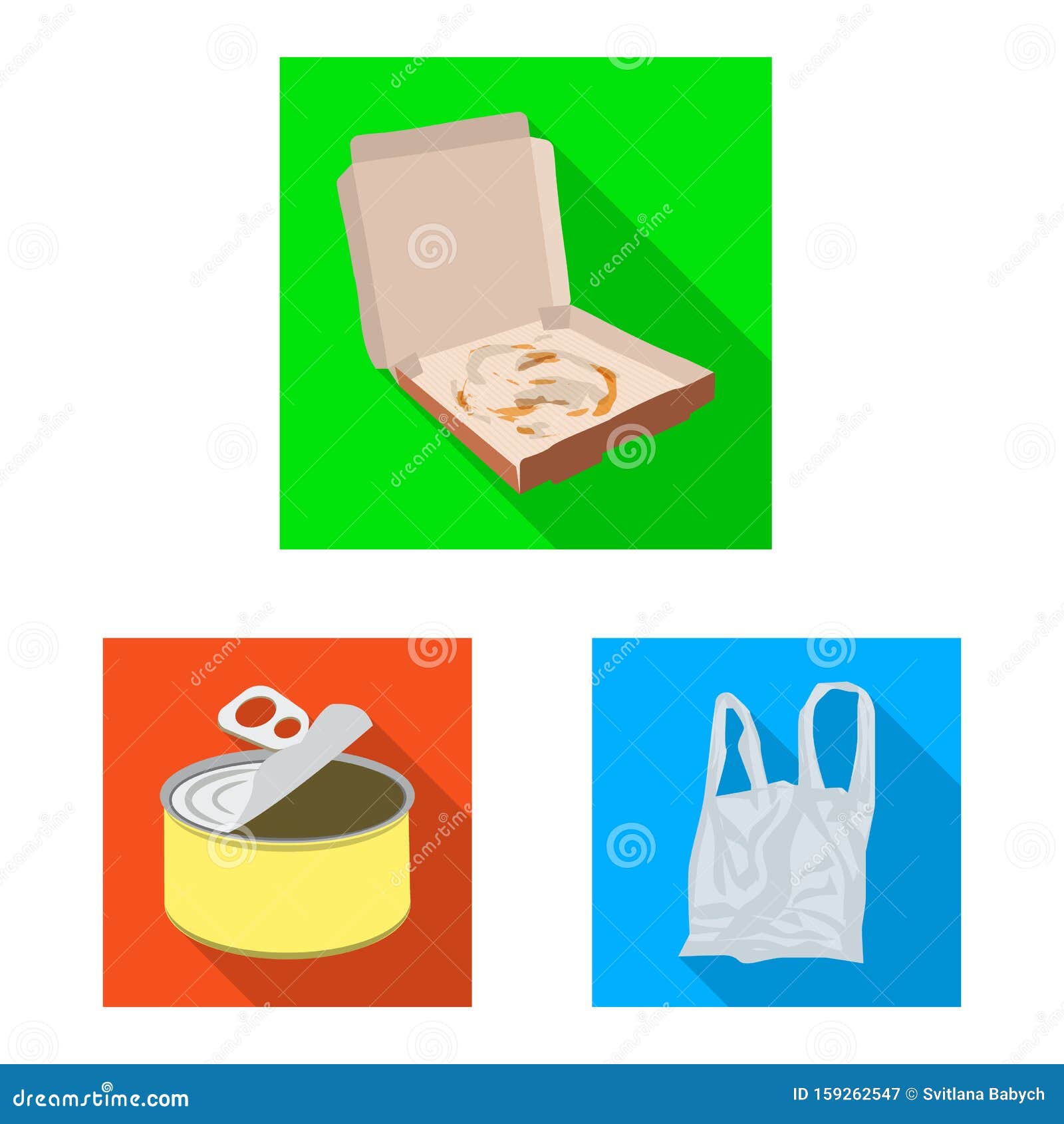 Isolated Object of Refuse and Junk Sign. Set of Refuse and Waste Stock ...