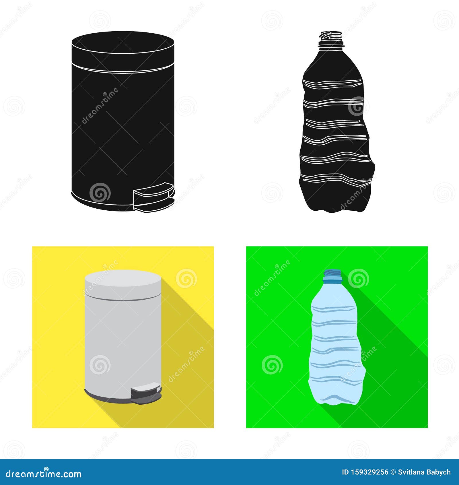 Isolated Object of Refuse and Junk Symbol. Set of Refuse and Waste ...